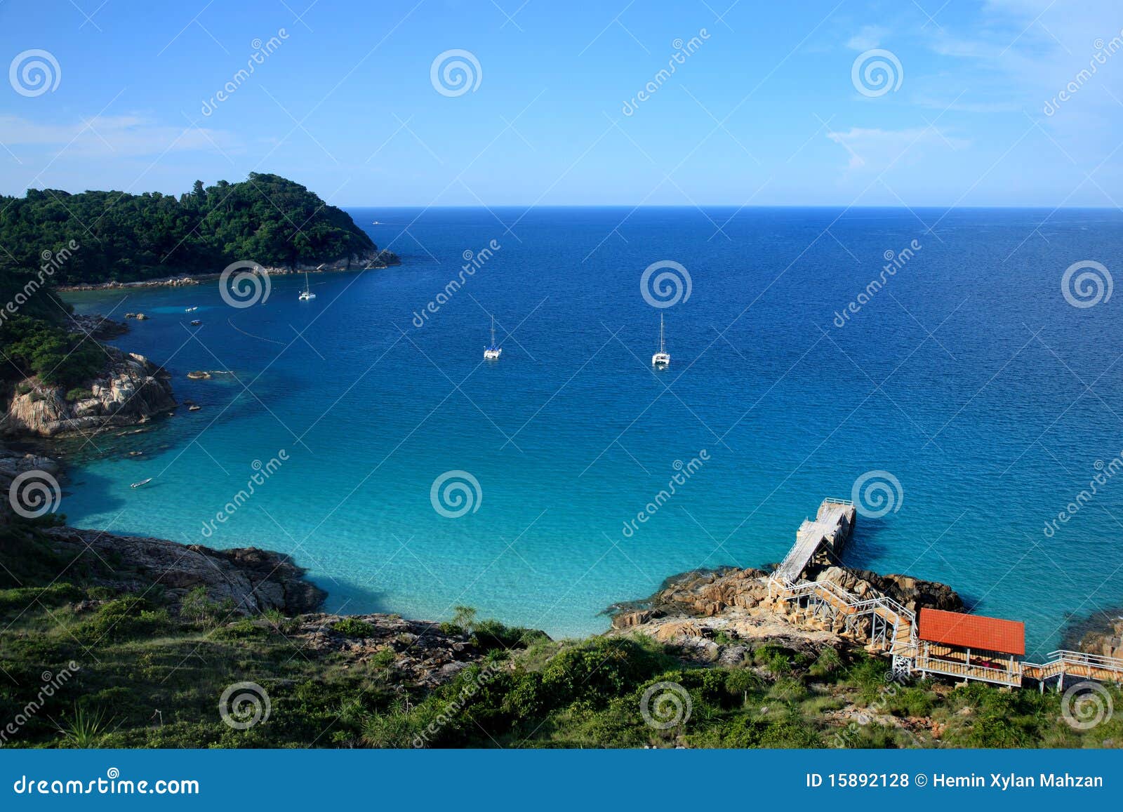 Hilltop view of an island stock photo. Image of hilltop - 15892128