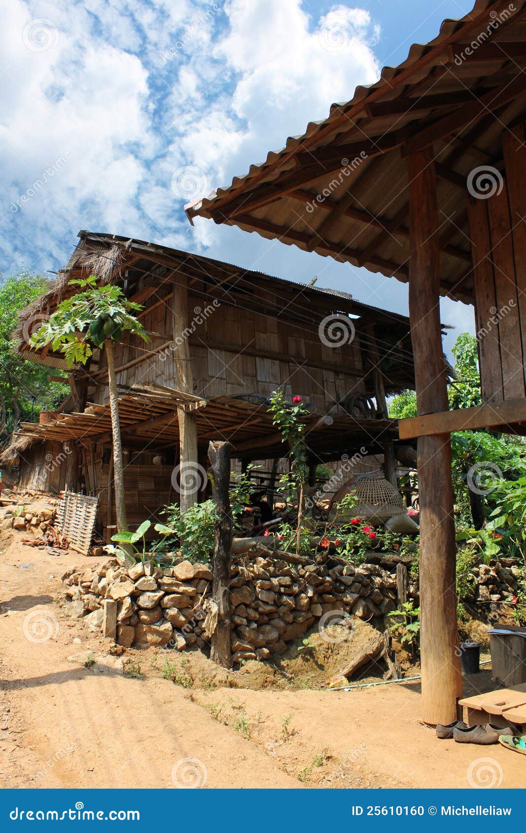 Hilltribe Homes, Chiang Mai Stock Photo - Image of hmong, people: 25610160