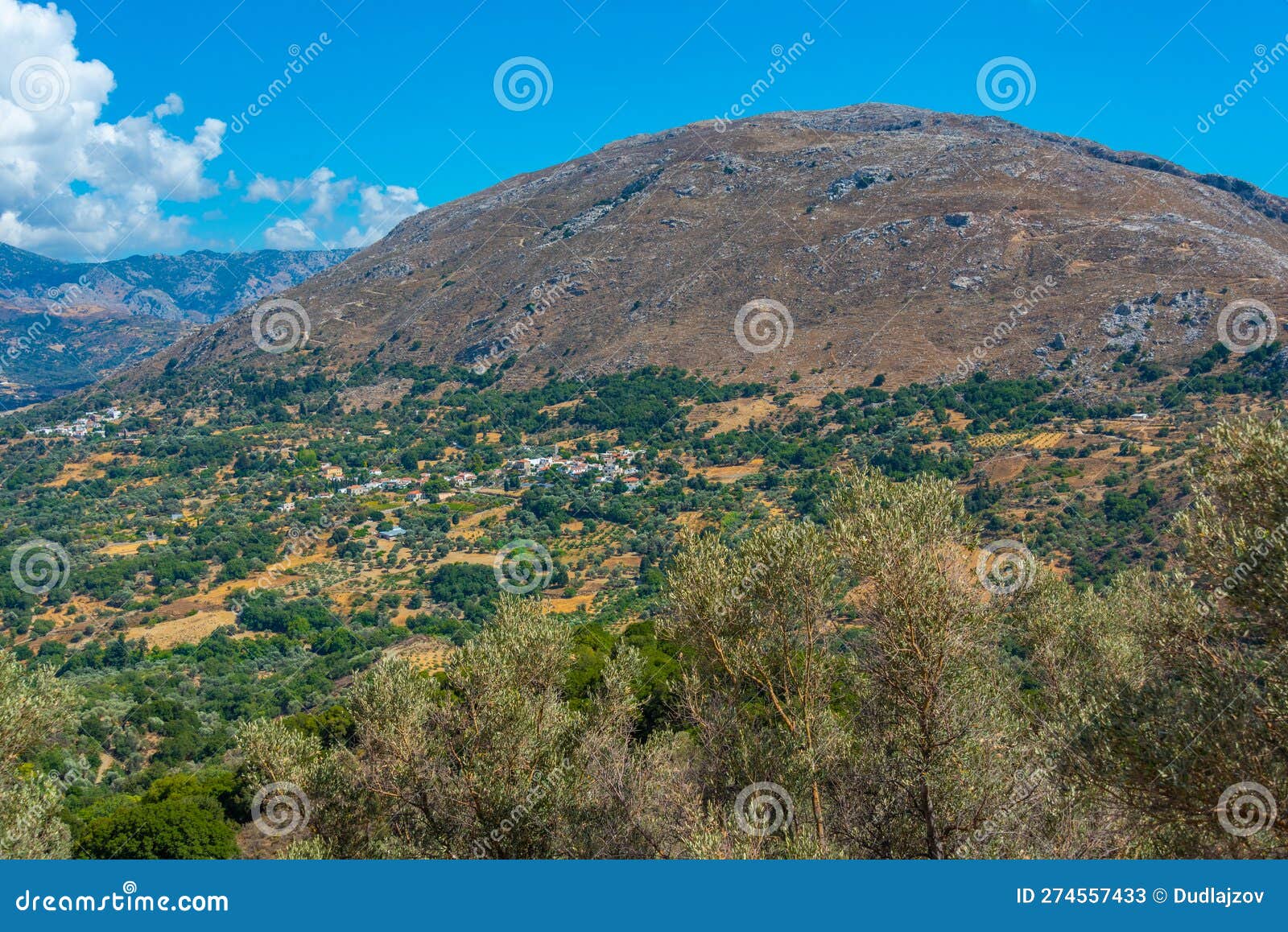 Hilly Countryside of Greek Island Crete Stock Image - Image of greece ...
