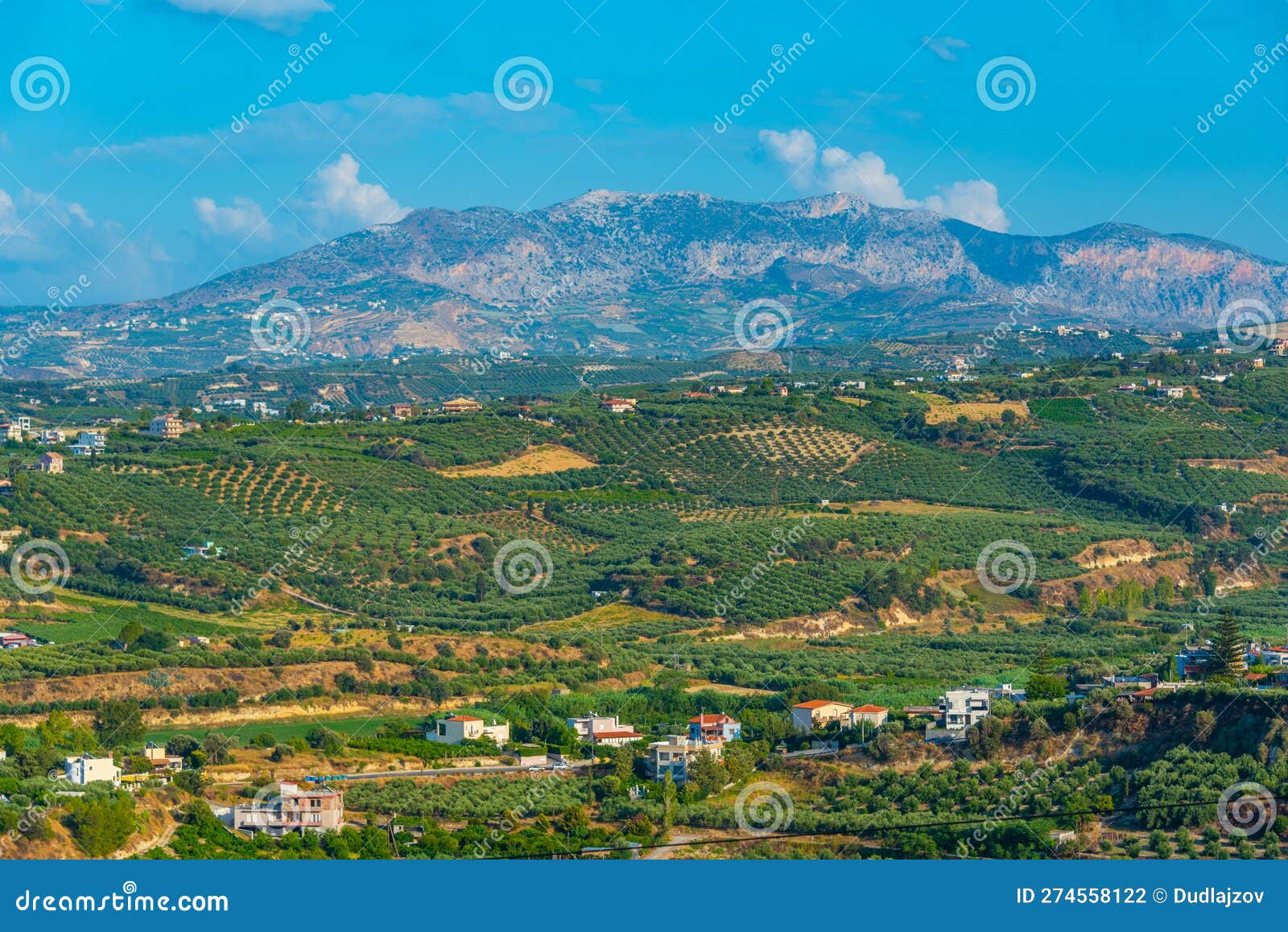 Hilly Countryside of Greek Island Crete Stock Photo - Image of summer ...