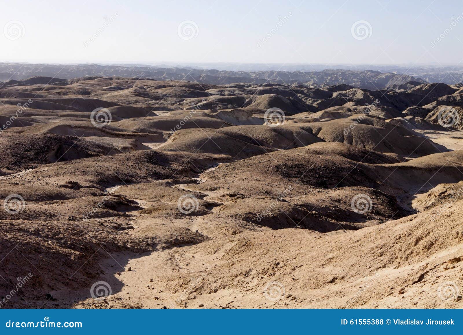 Hilly Desert in Central Namibia Stock Photo - Image of environment ...