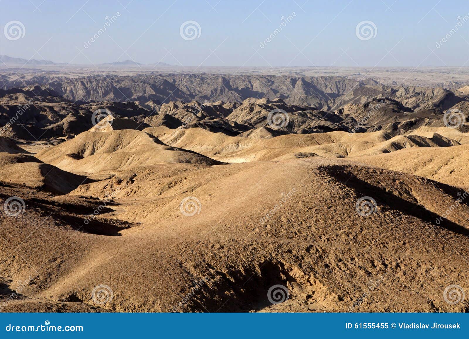 Hilly Desert in Central Namibia Stock Image - Image of country ...