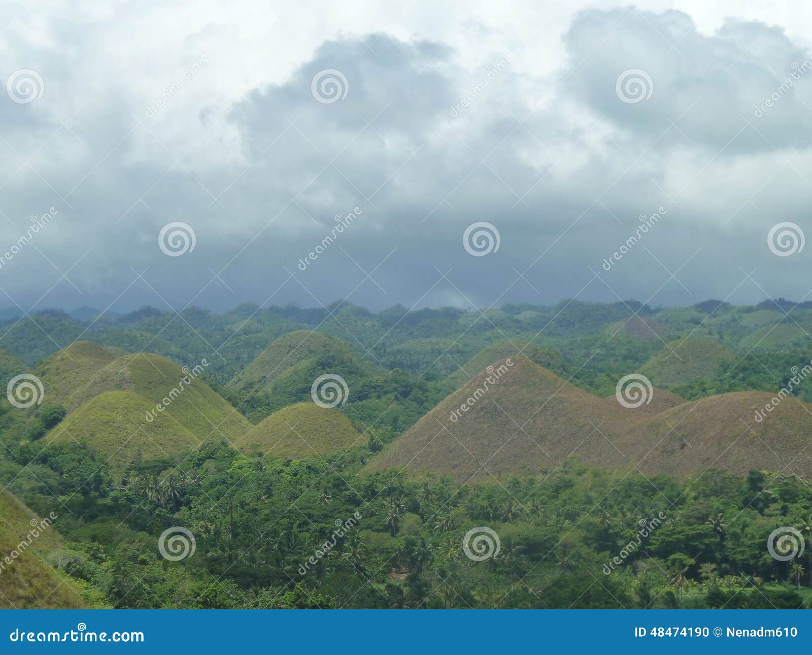 Hilly landscape stock photo. Image of hills, tropical - 48474190