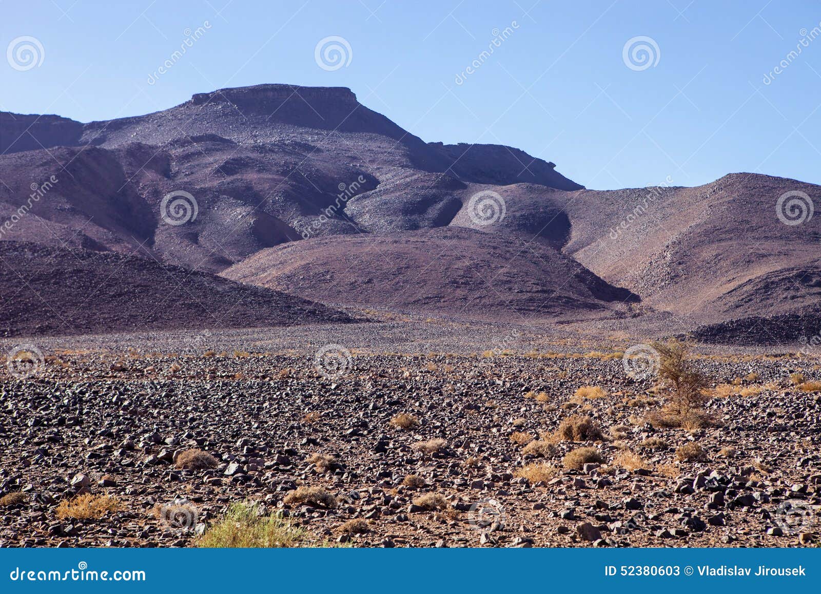 Hilly, Rocky Desert in Central Morocco Stock Image - Image of stone ...