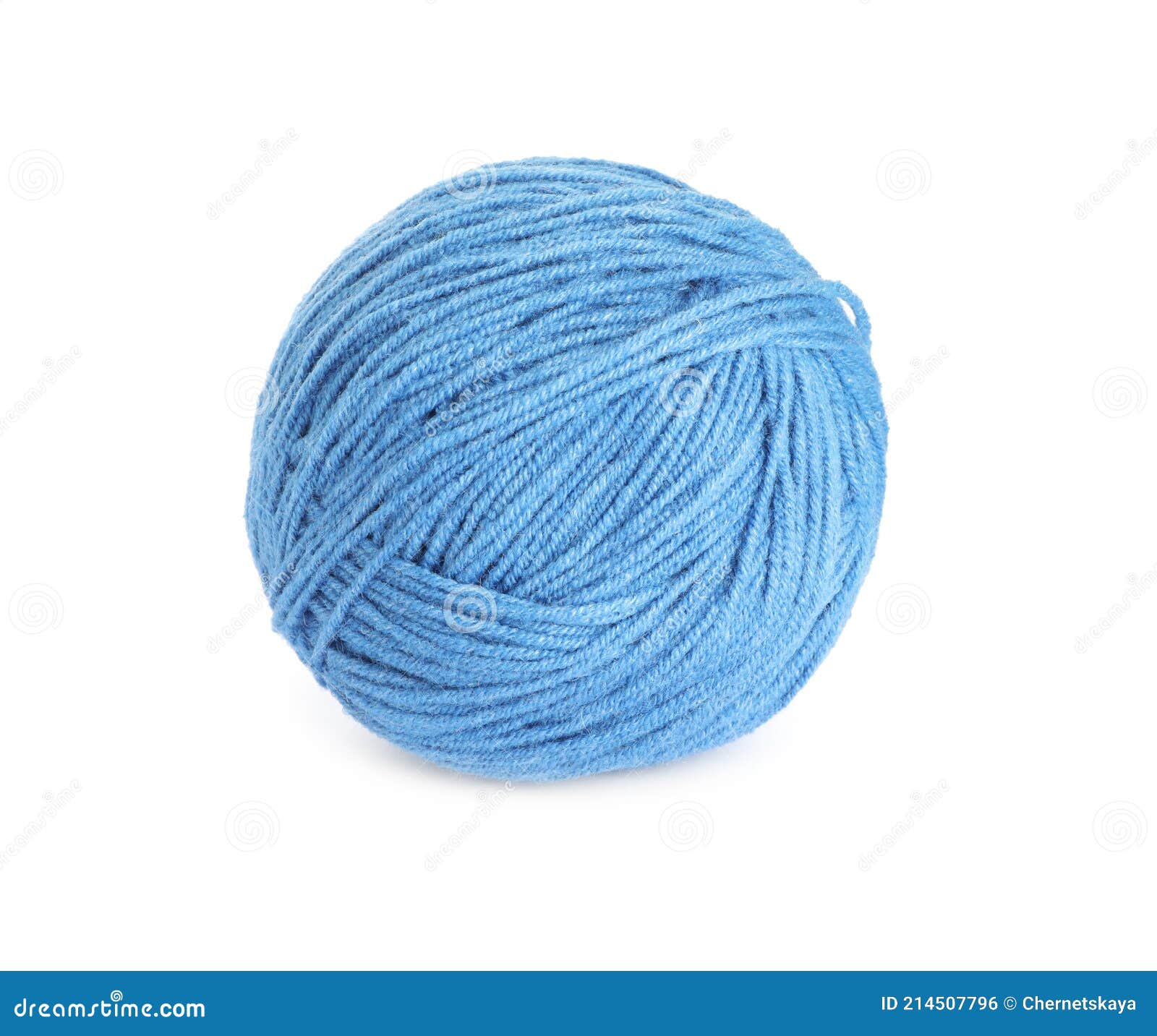 Hilo De Lana Azul Claro Suave Aislado Sobre Blanco Foto de archivo ...