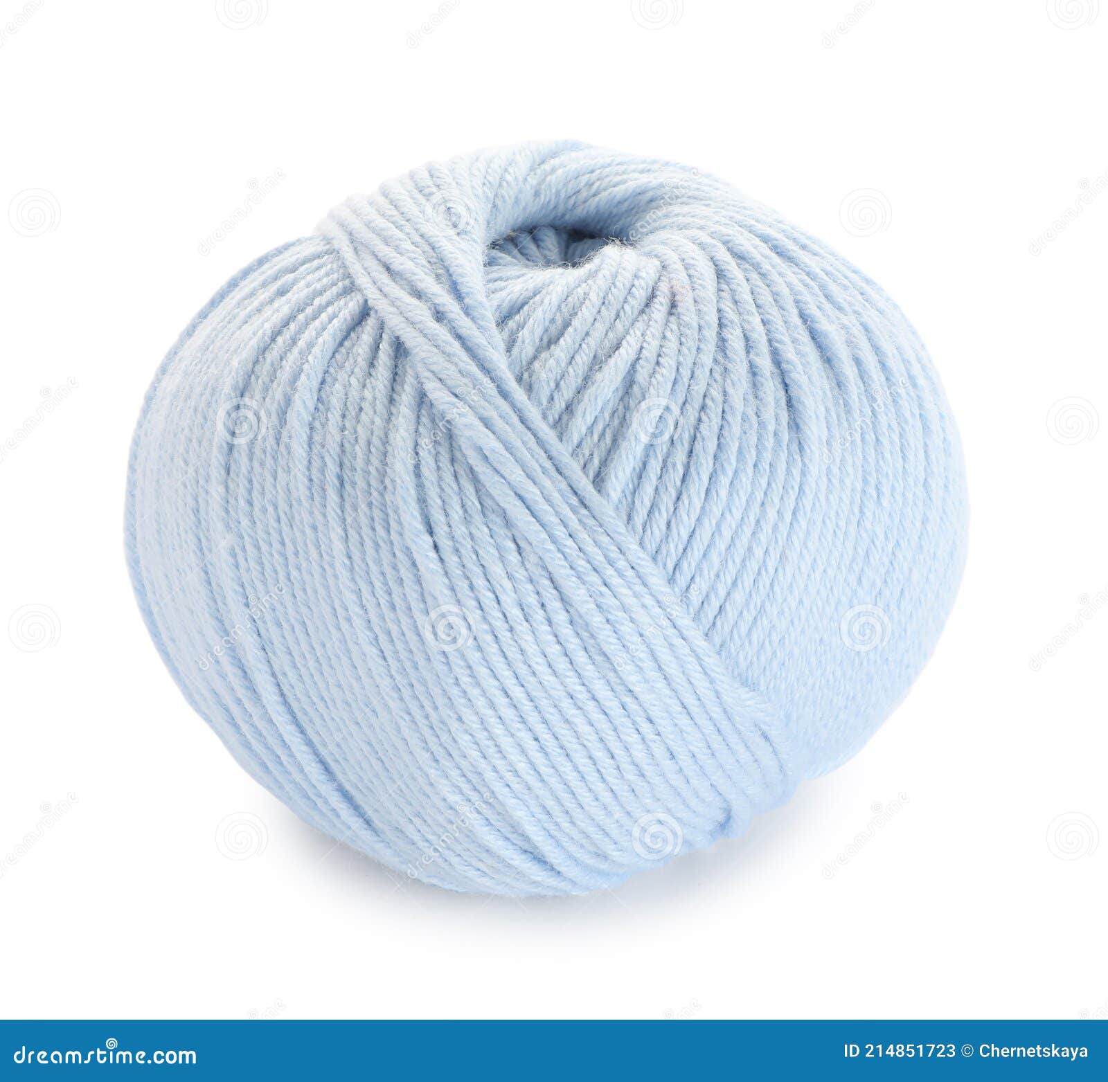 Hilo De Lana Azul Claro Suave Aislado Sobre Blanco Imagen de archivo ...