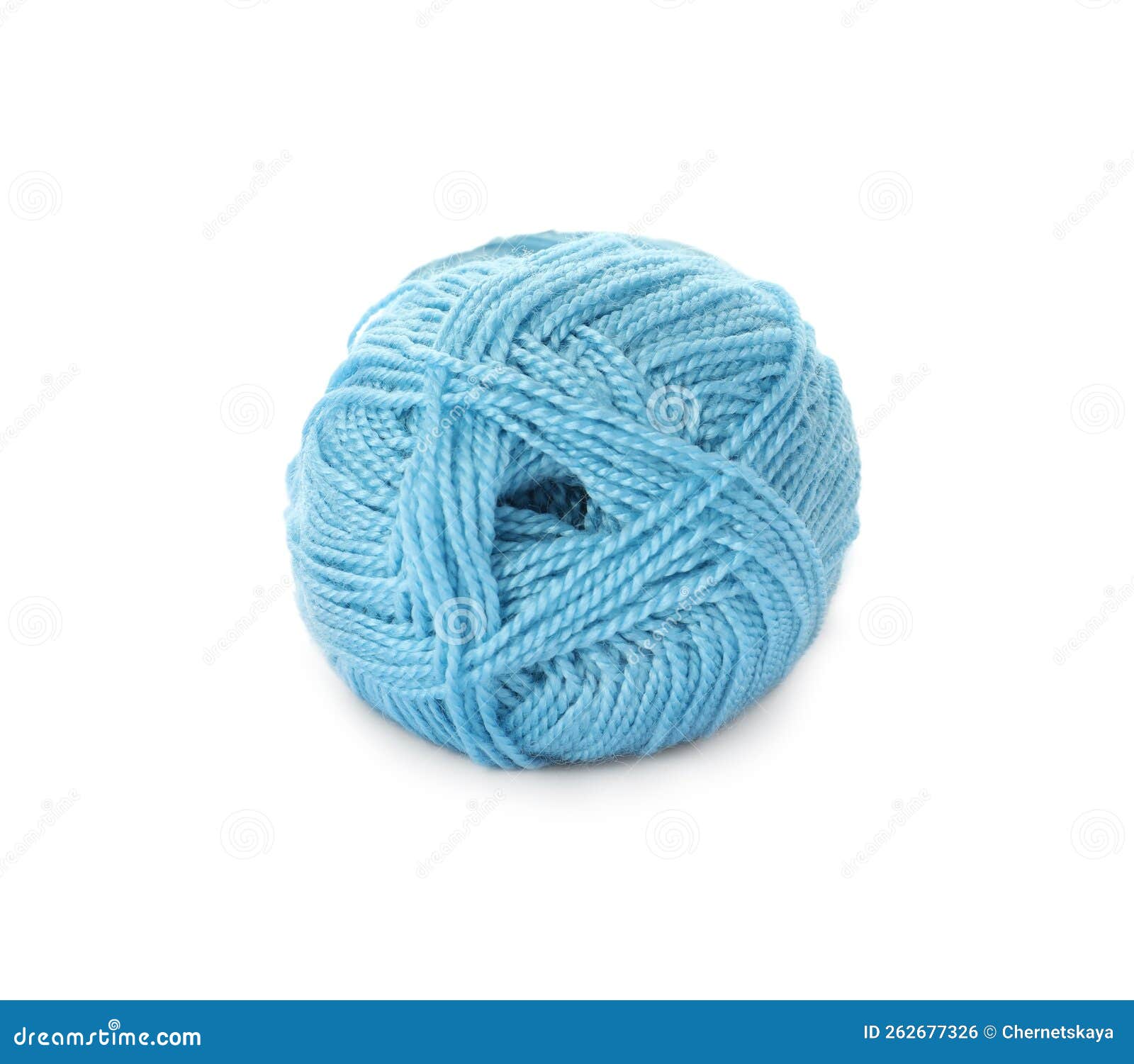 Hilo De Lana Azul Suave Aislado En Blanco Foto de archivo - Imagen de ...