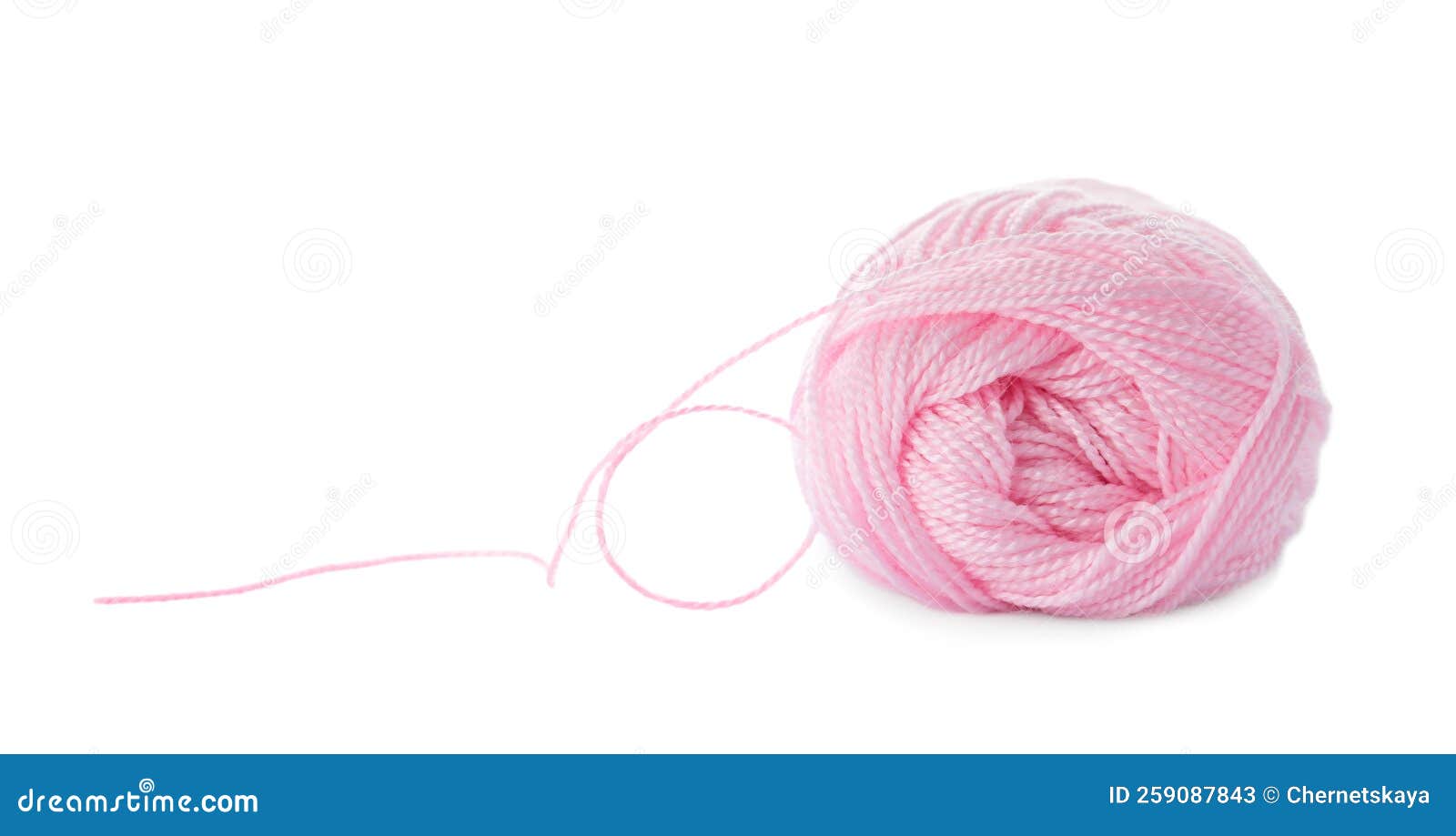 Hilo De Lana Rosa Suave Aislado En Blanco Imagen de archivo - Imagen de ...