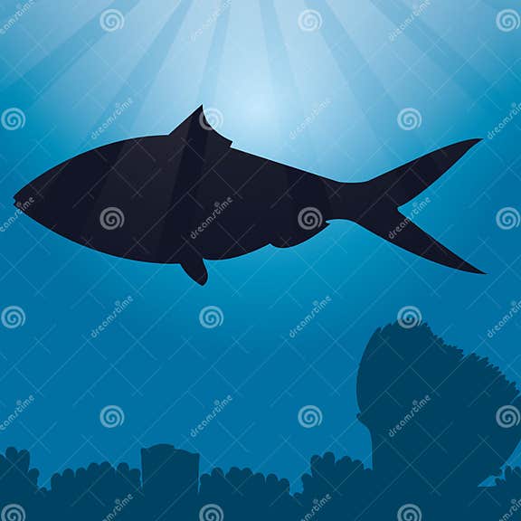 Hilsa Fish Silhouette. Vector Illustration Decorative Design Stock ...