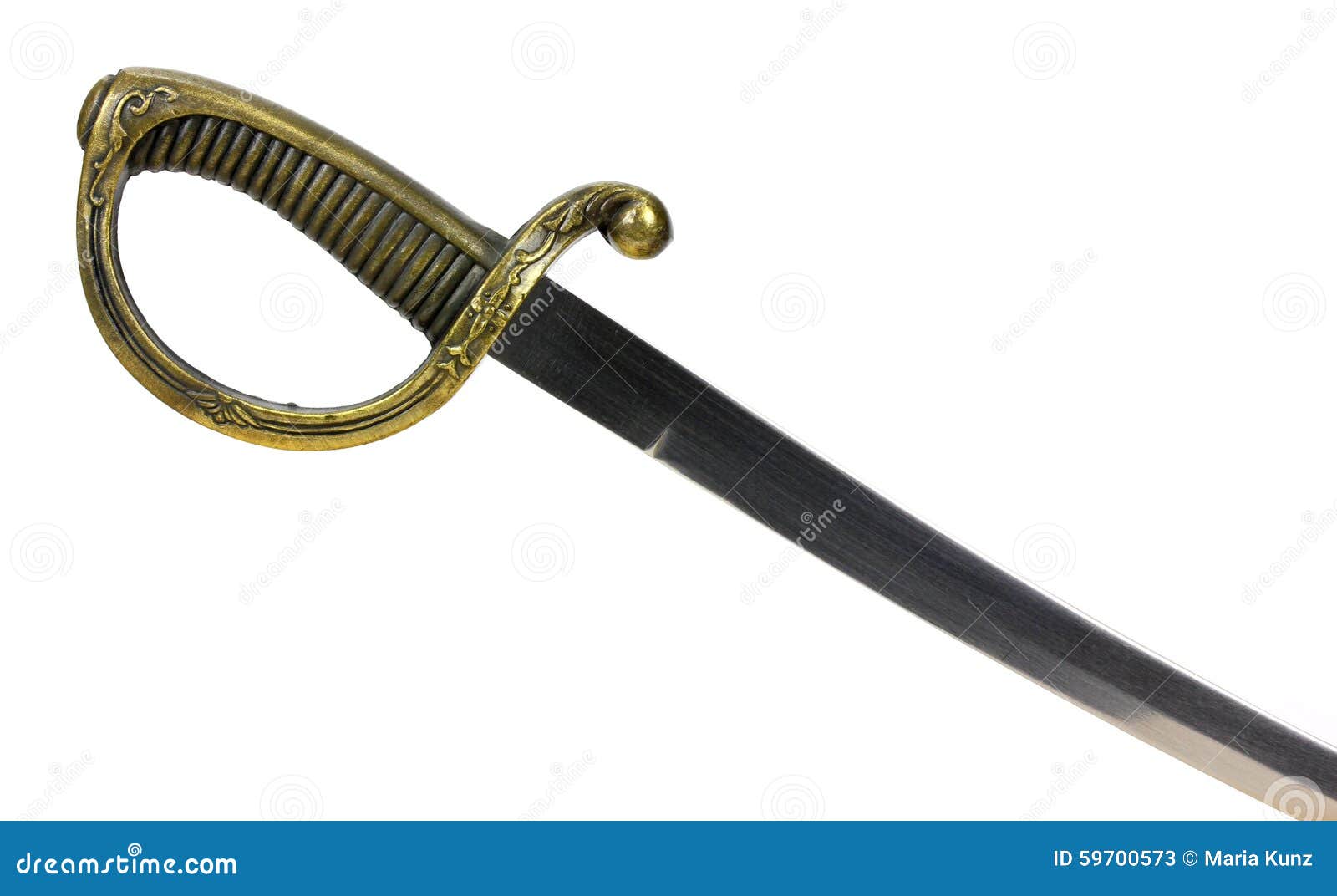 Hilt of the Sword Handle on a White Background Stock Image - Image of ...