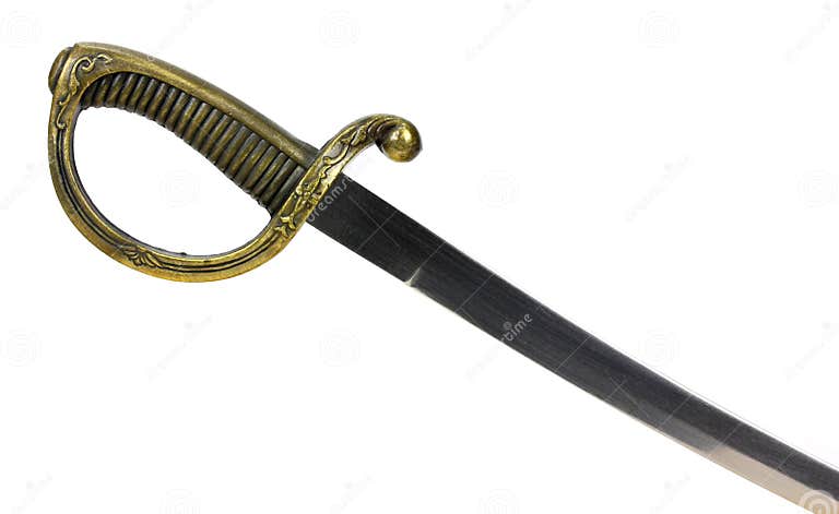 Hilt of the Sword Handle on a White Background Stock Image - Image of ...