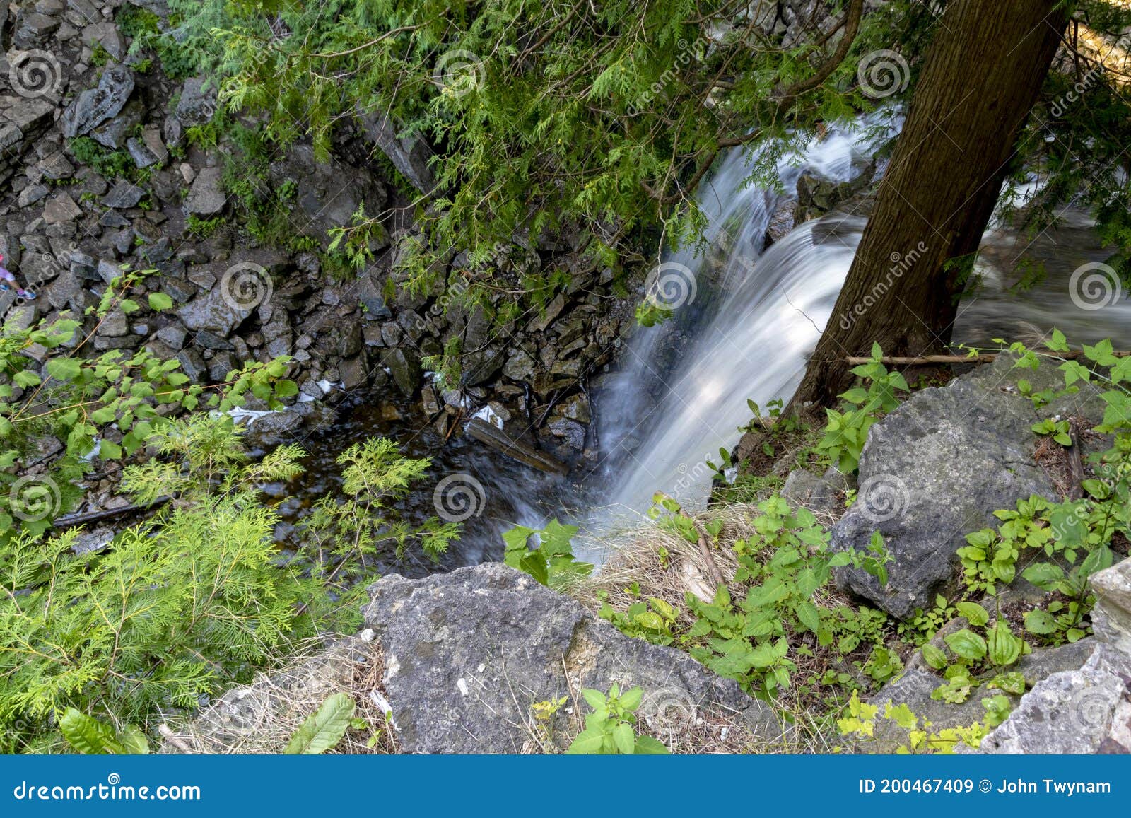 Hilton Falls, Ontario from the Top Stock Image - Image of milton ...