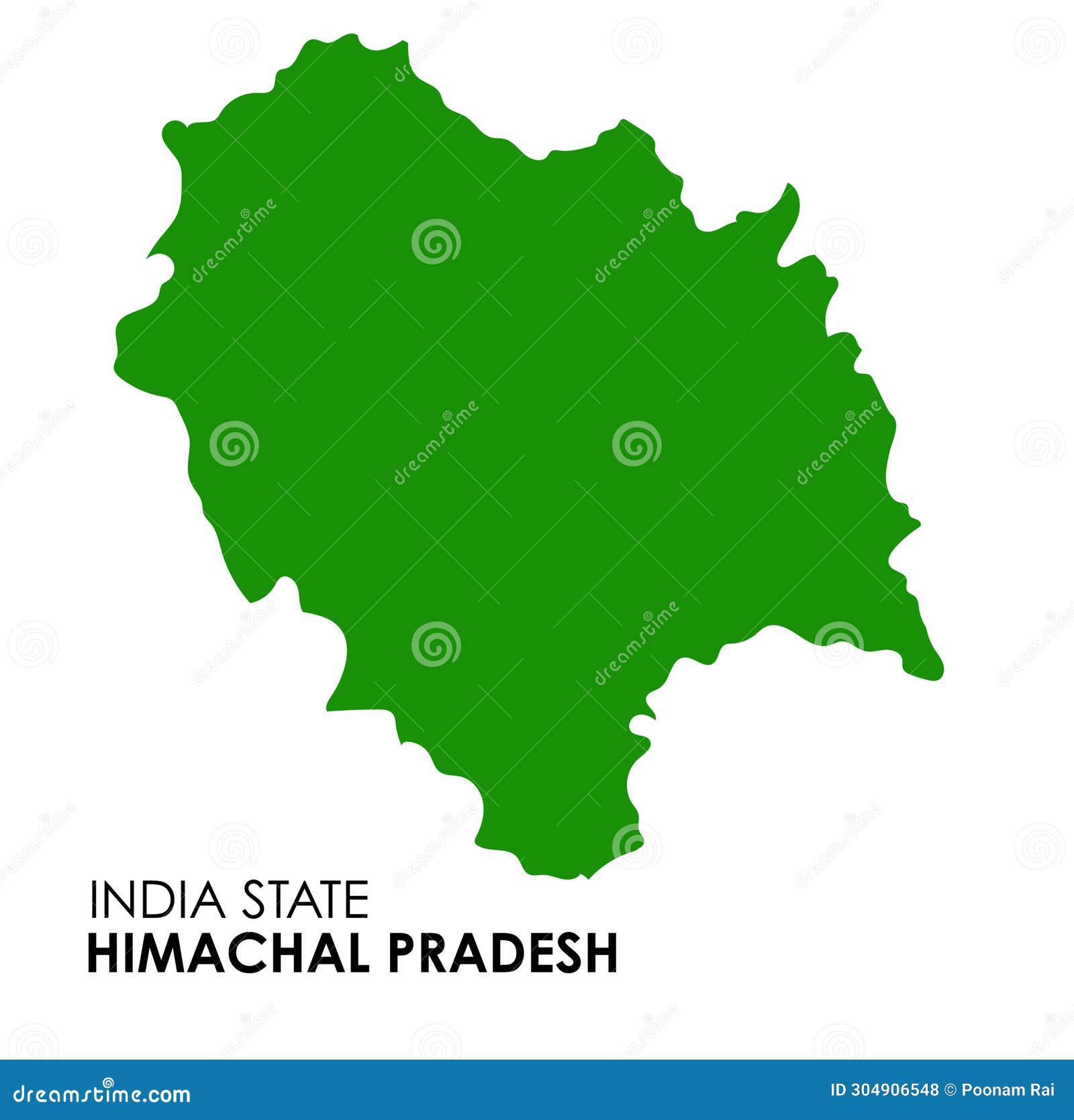Himachal Pradesh Map of Indian State. Himachal Pradesh Map Vector ...