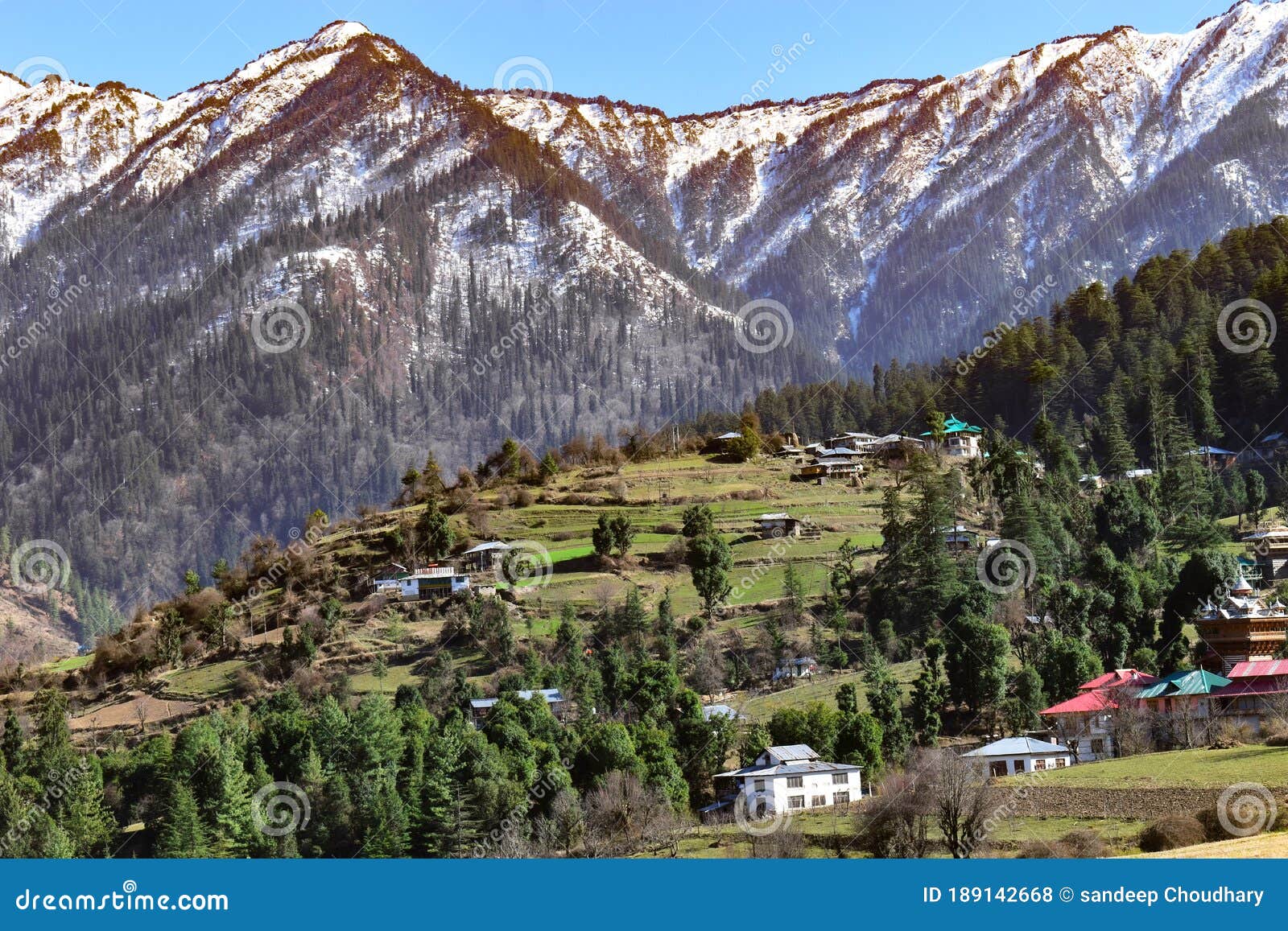 Himachal Pradesh Mountain View Stock Photo - Image of view, pradesh ...