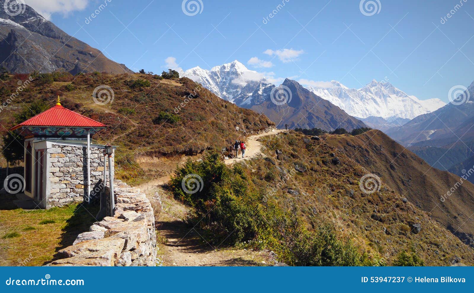 Himalaja, Berge, Nepal stockbild. Bild von haus, dorf - 53947237