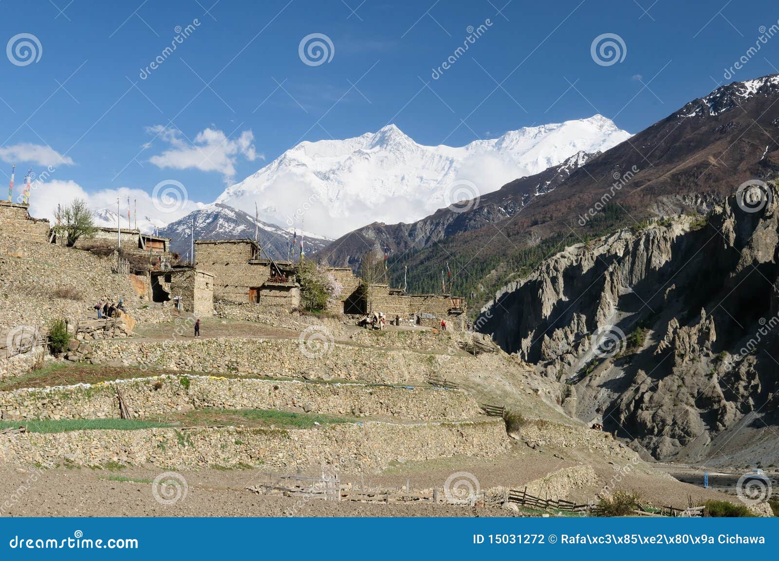 Himalaya - Manang village stock photo. Image of trek - 15031272