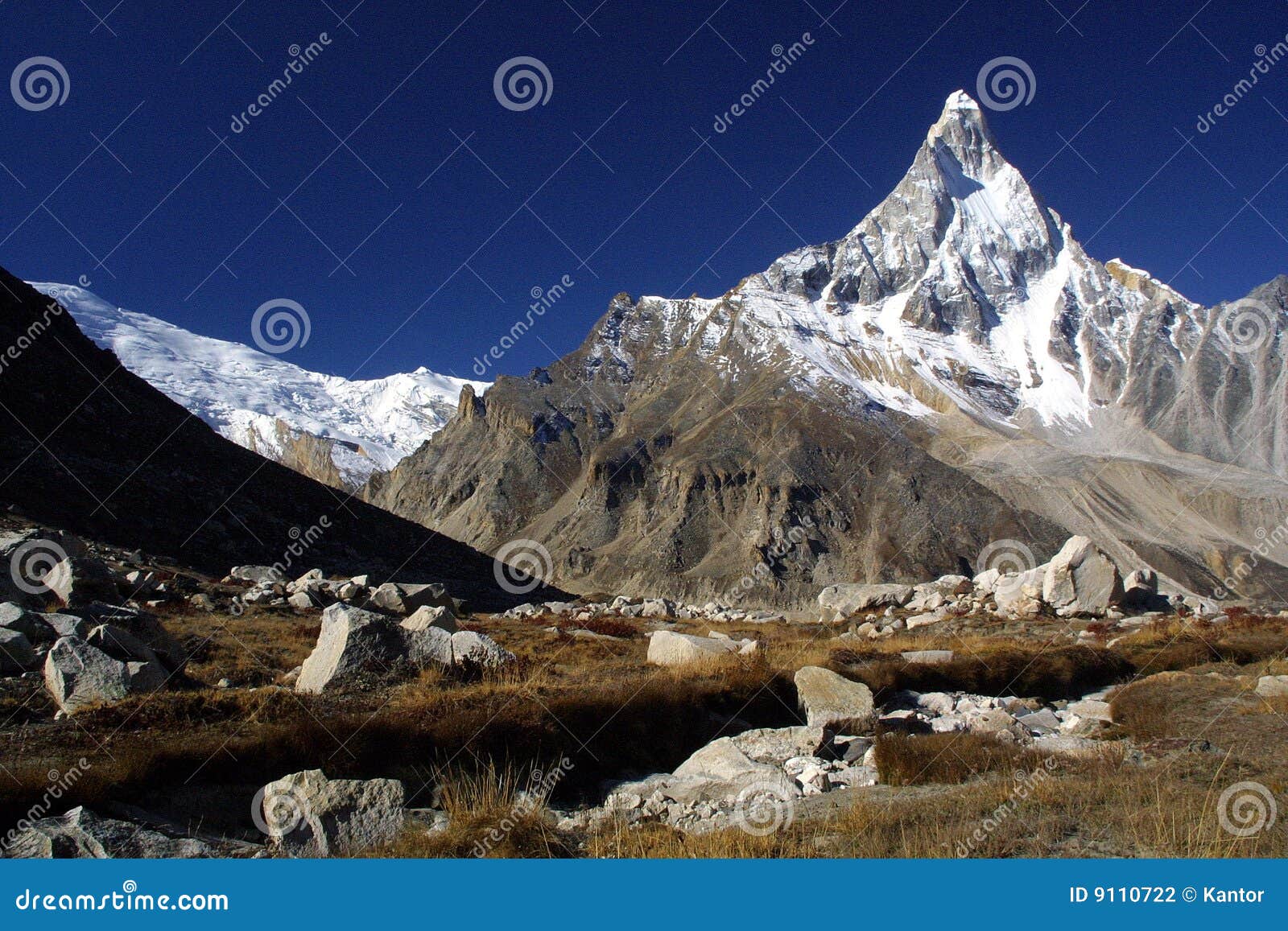 The Himalaya Mountains, Shivling Stock Photo - Image of ridge, holy ...