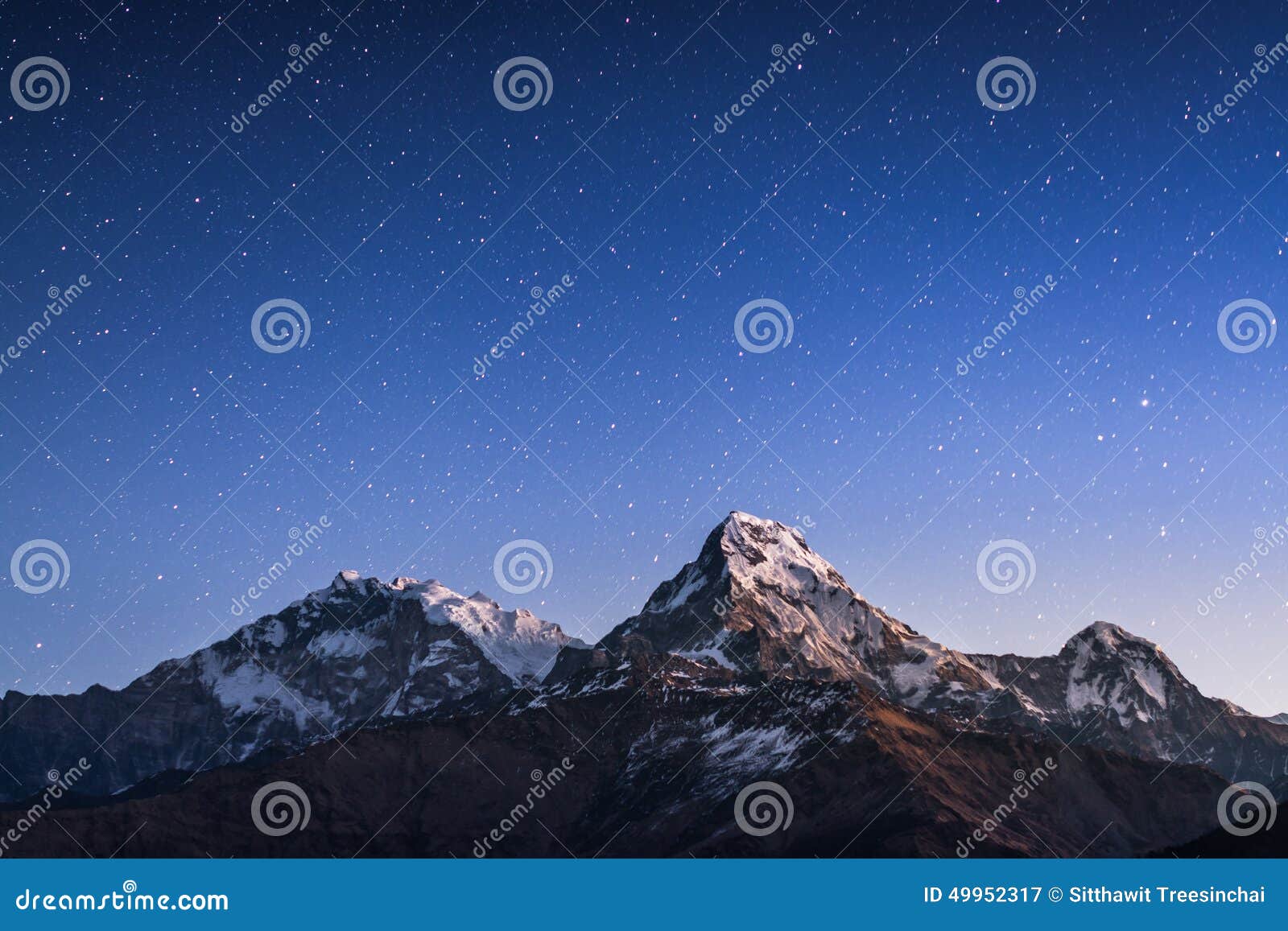 Himalaya in night stock image. Image of milky, black - 49952317