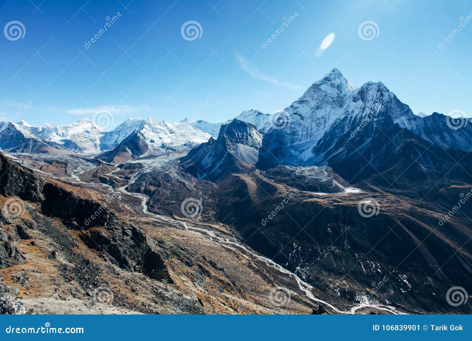 Himalayagebergte stock afbeelding. Image of wandelaars - 106839901