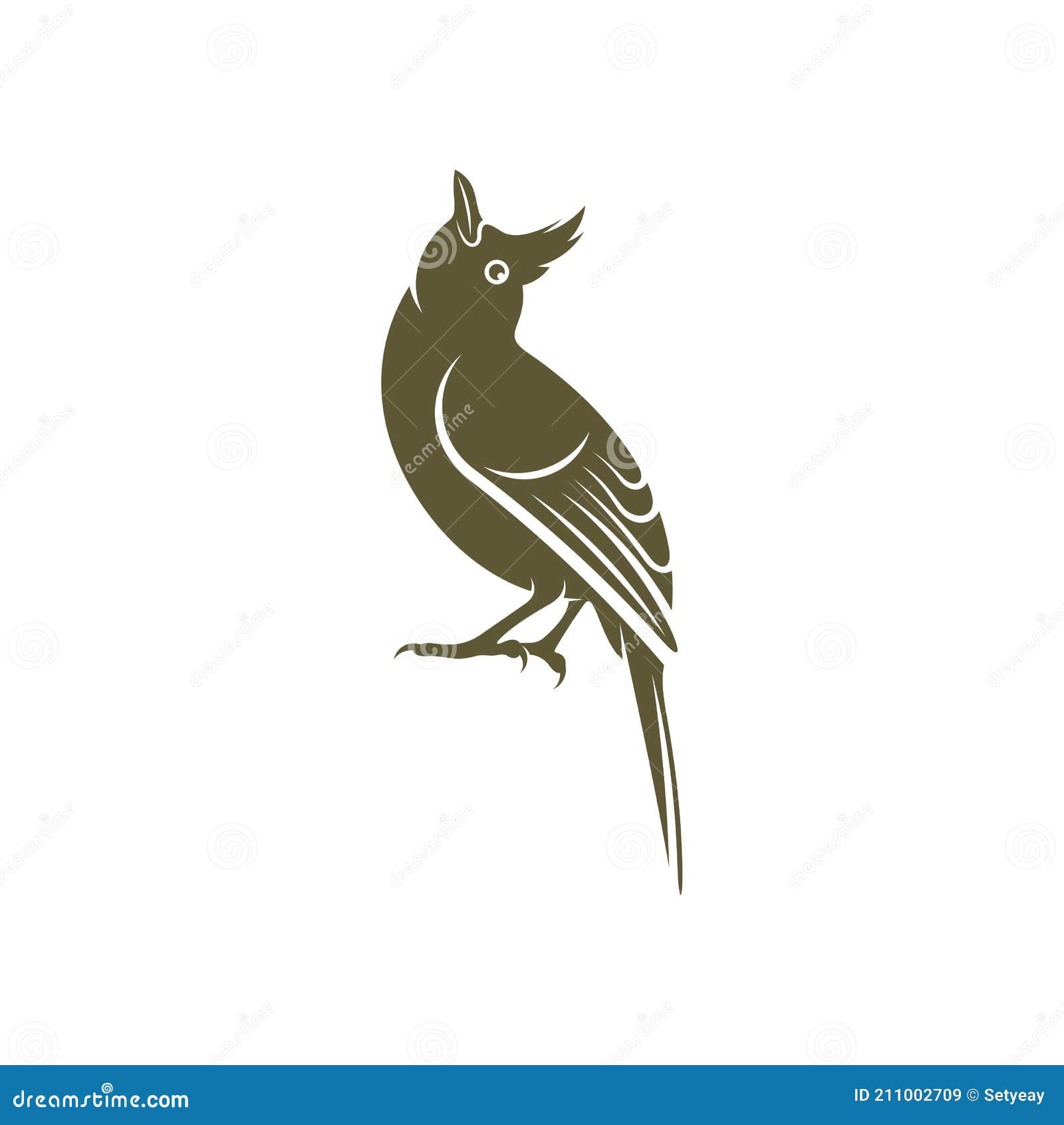 Himalayan Bulbul Bird Design Vector Illustration, Creative Himalayan ...