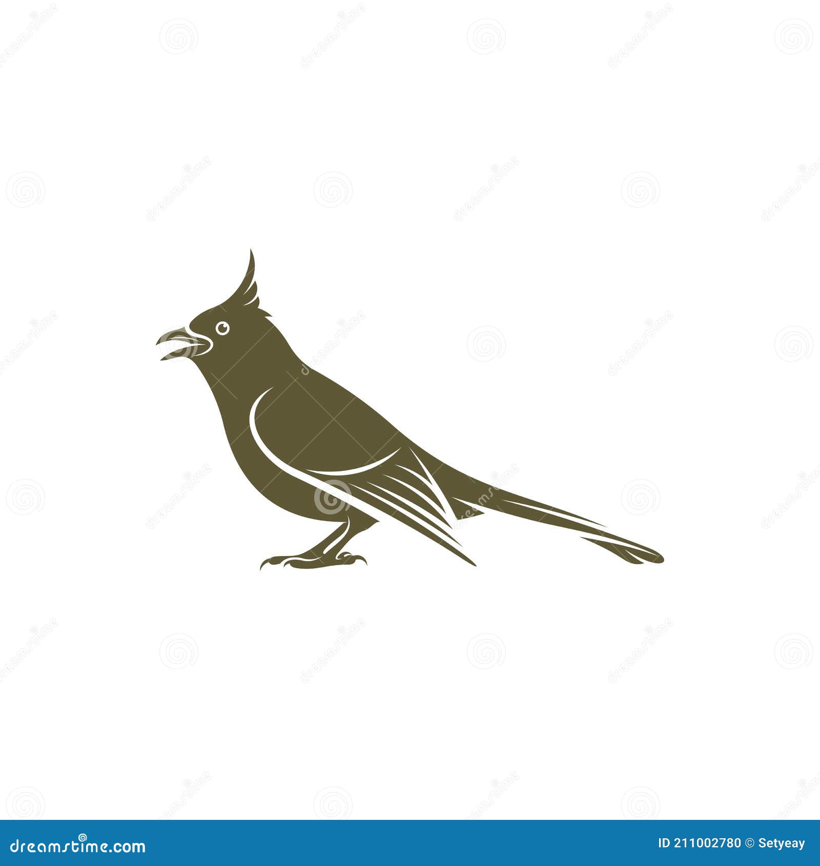 Himalayan Bulbul Bird Design Vector Illustration, Creative Himalayan ...