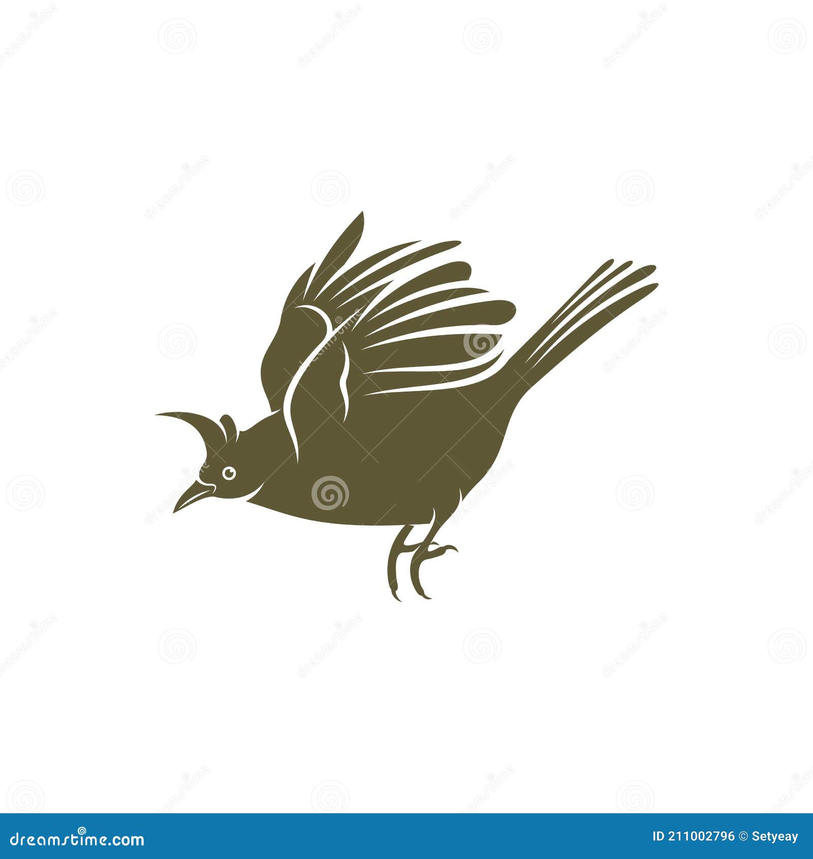 Himalayan Bulbul Bird Design Vector Illustration, Creative Himalayan ...