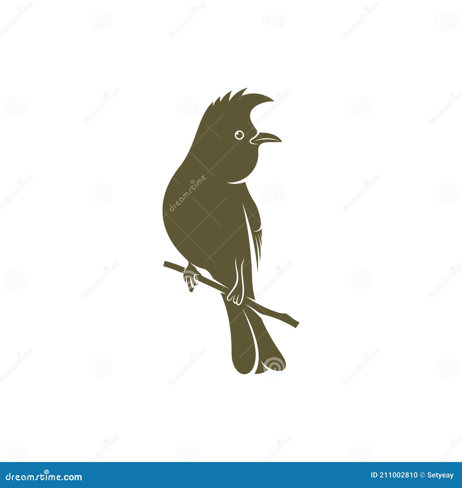 Himalayan Bulbul Bird Design Vector Illustration, Creative Himalayan ...