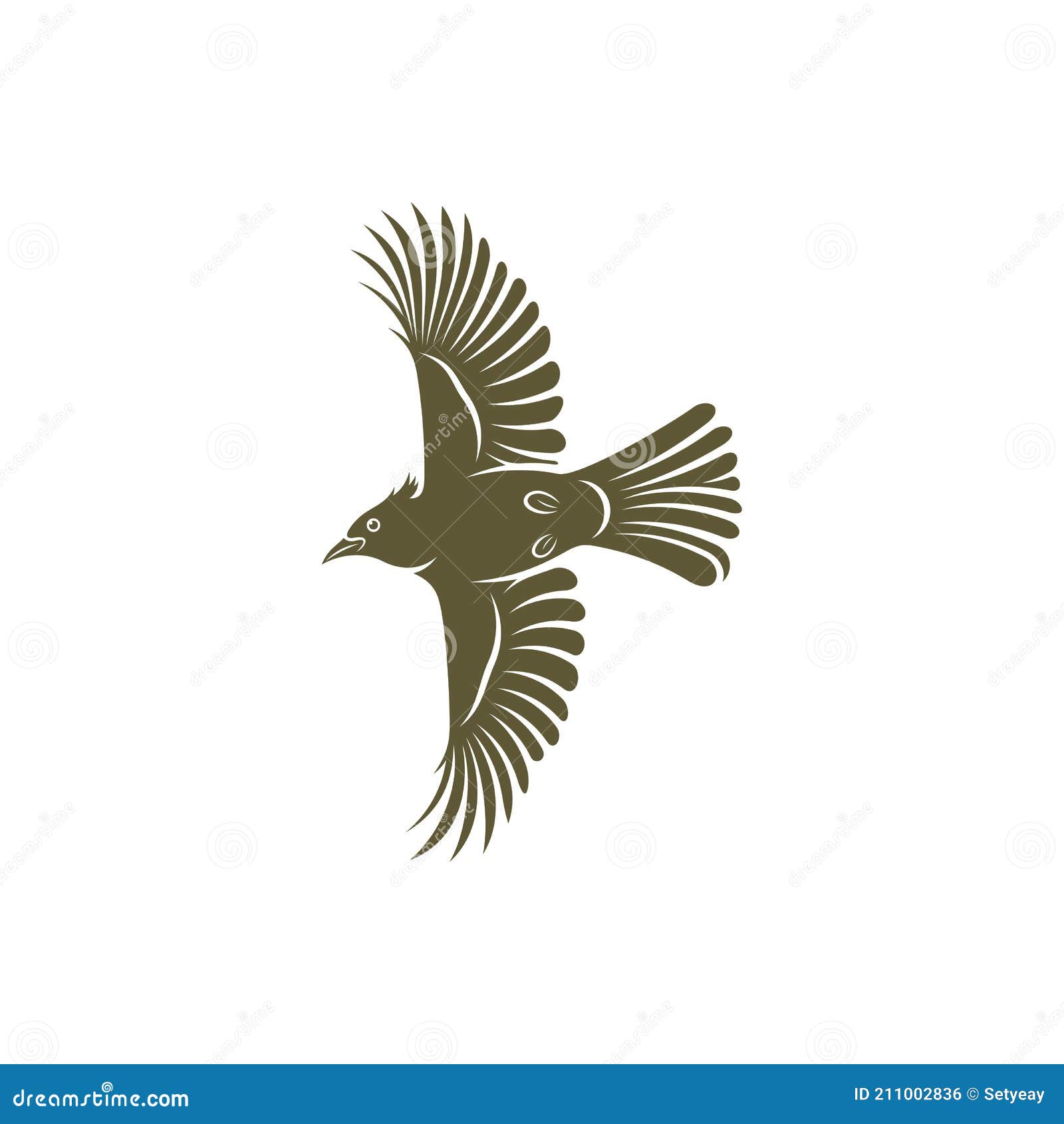 Himalayan Bulbul Bird Design Vector Illustration, Creative Himalayan ...