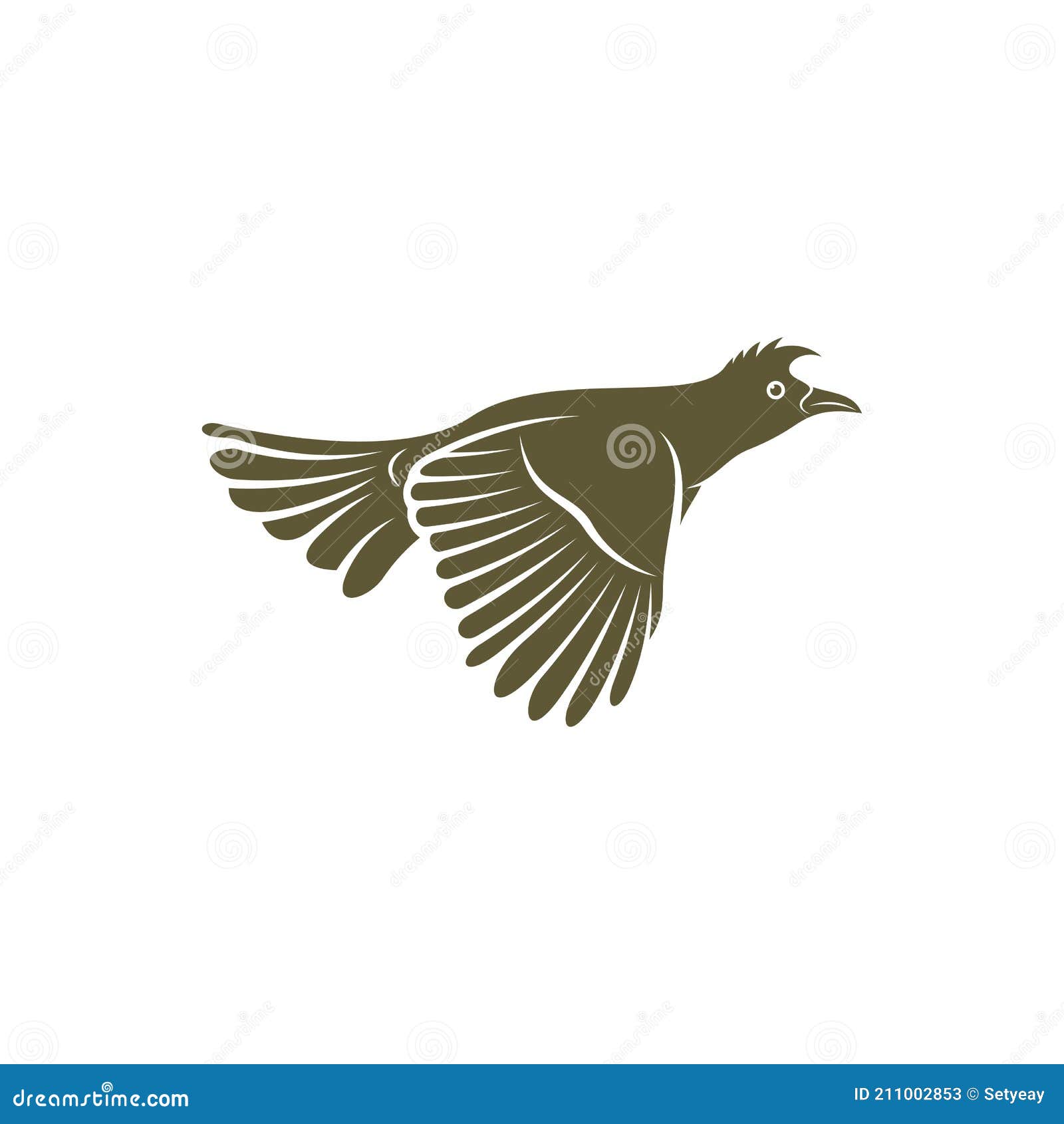 Himalayan Bulbul Bird Design Vector Illustration, Creative Himalayan ...