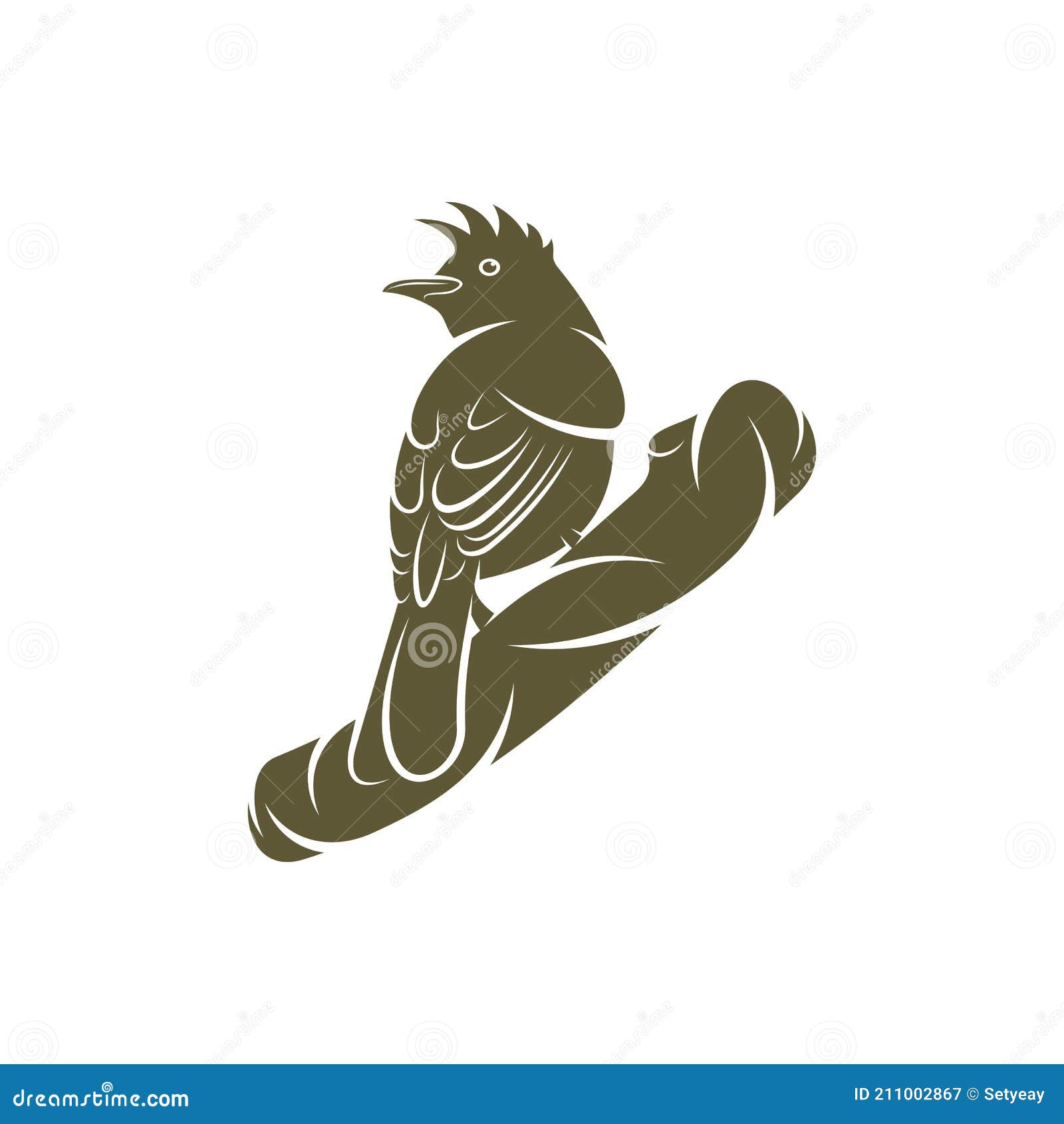 Himalayan Bulbul Bird Design Vector Illustration, Creative Himalayan ...