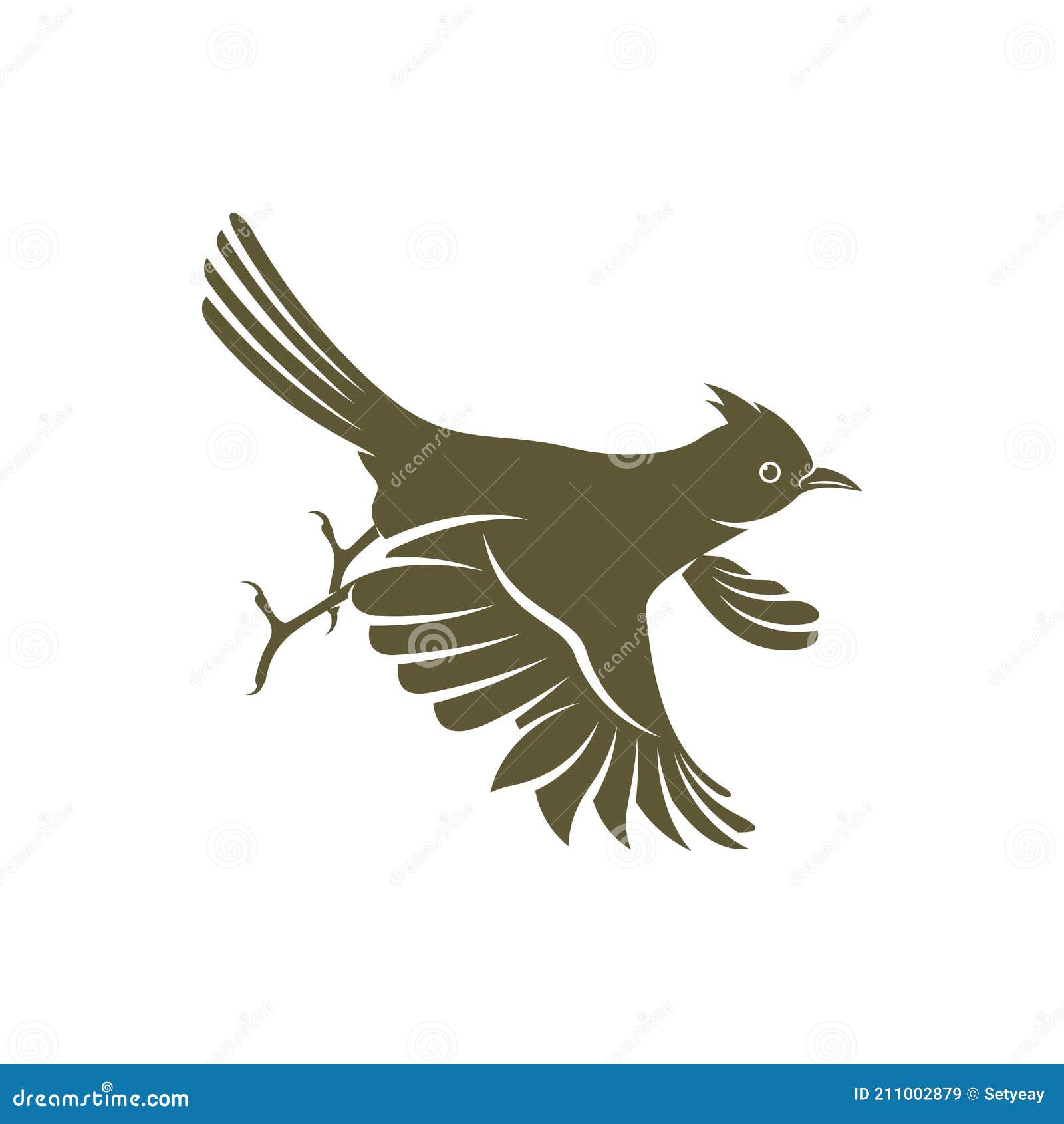 Himalayan Bulbul Bird Design Vector Illustration, Creative Himalayan ...