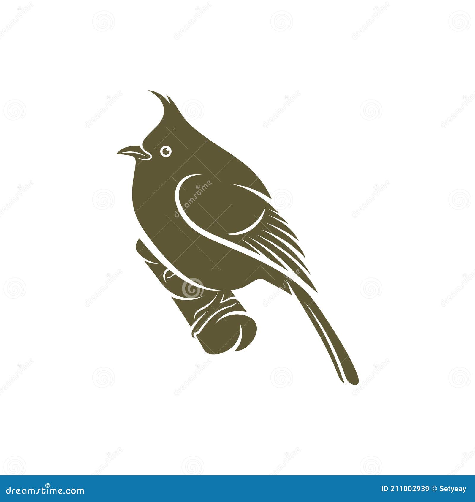 Himalayan Bulbul Bird Design Vector Illustration, Creative Himalayan ...