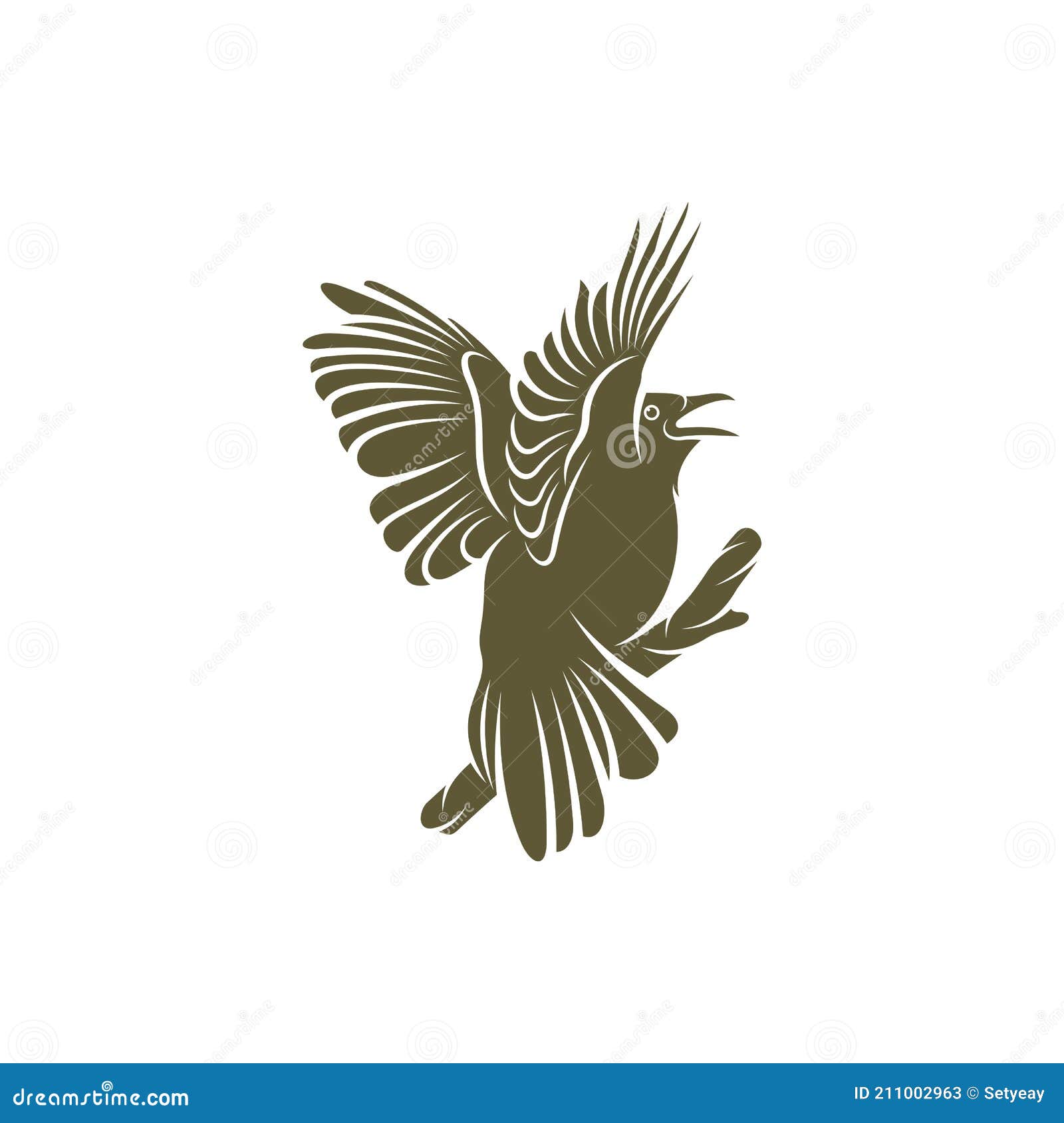 Himalayan Bulbul Bird Design Vector Illustration, Creative Himalayan ...