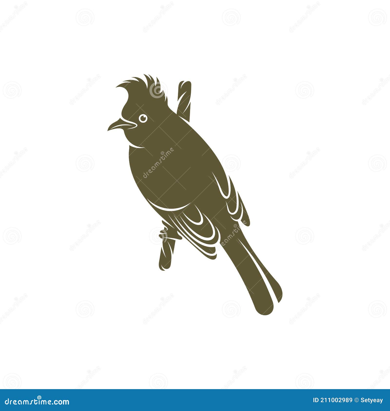 Himalayan Bulbul Bird Design Vector Illustration, Creative Himalayan ...