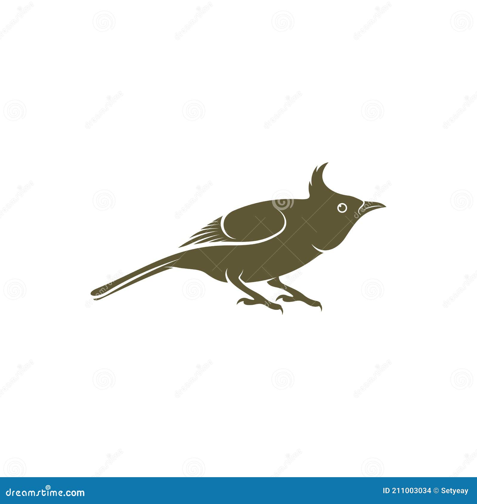 Himalayan Bulbul Bird Design Vector Illustration, Creative Himalayan ...