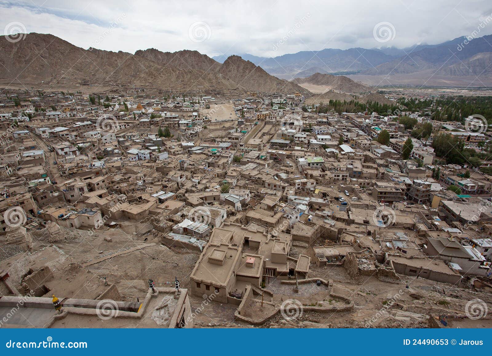 Himalayan city Leh stock image. Image of city, buddism - 24490653