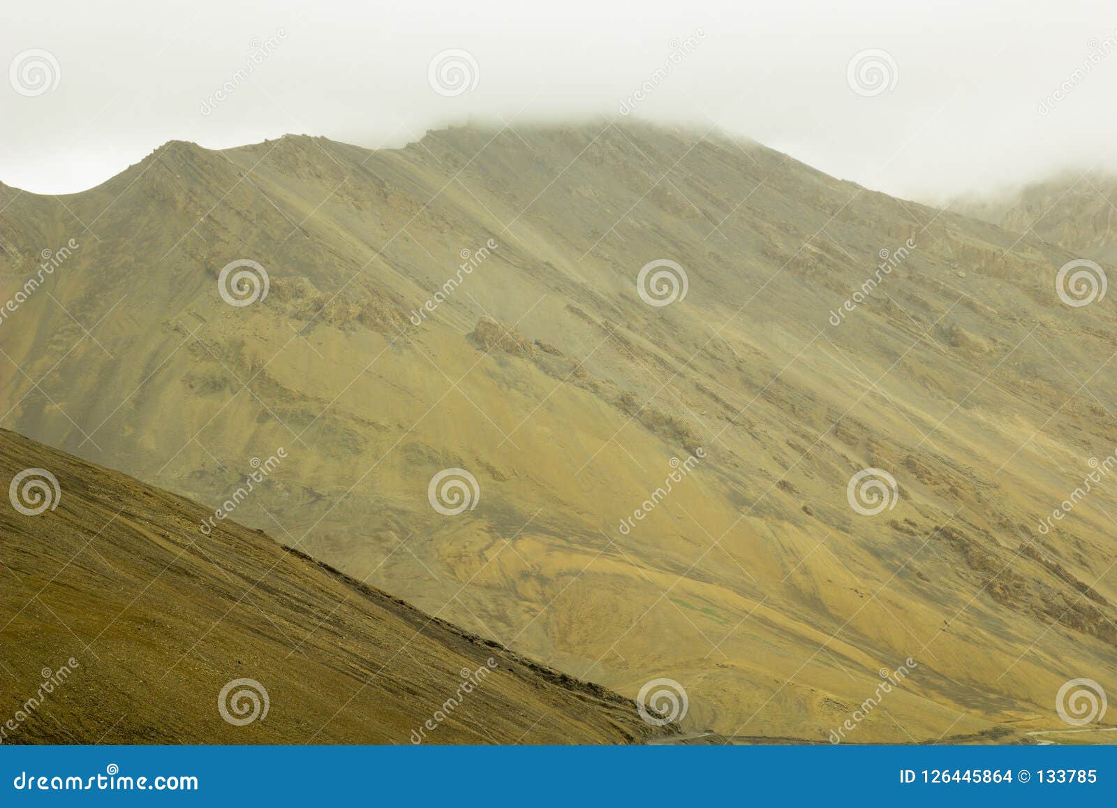 A Himalayan Highlands of Sandy Mountains Stock Photo - Image of ...