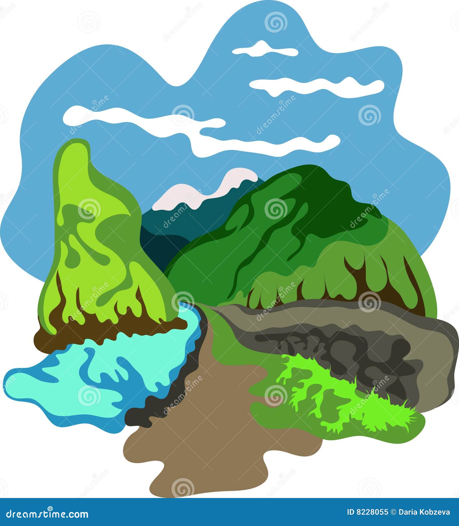 Himalayan Landscape Background Stock Vector - Illustration of travel ...