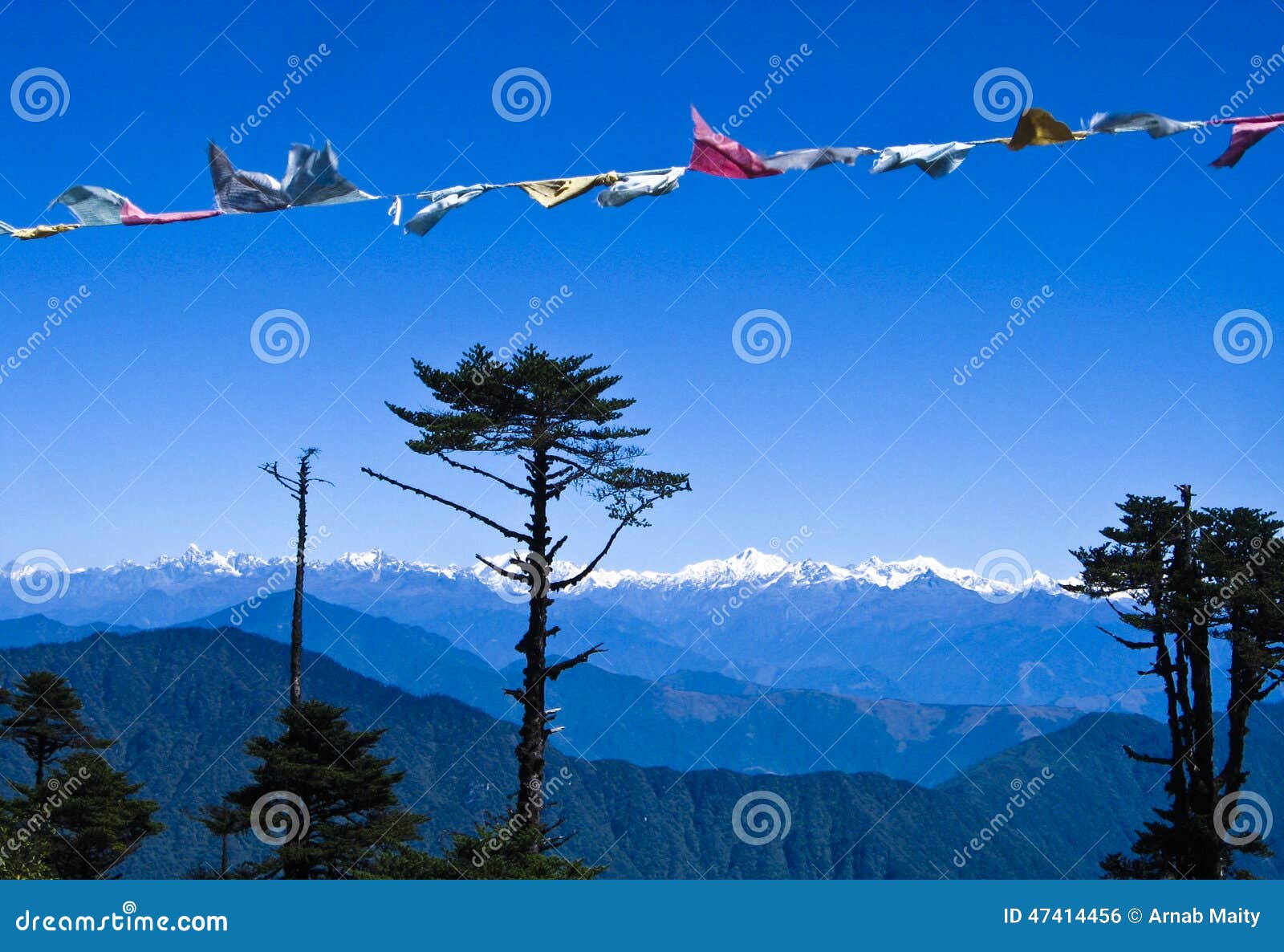 Himalayan Mountain Range in Bhutan Stock Photo - Image of gate ...