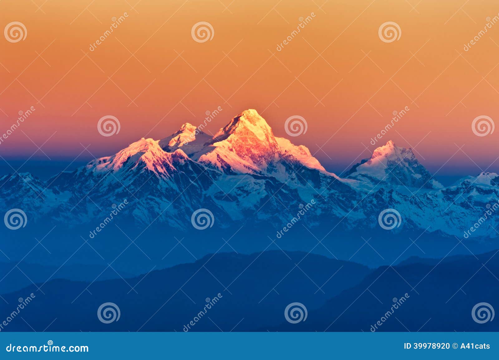 Himalayan Mountains View from Mt. Shivapuri Stock Photo - Image of ...