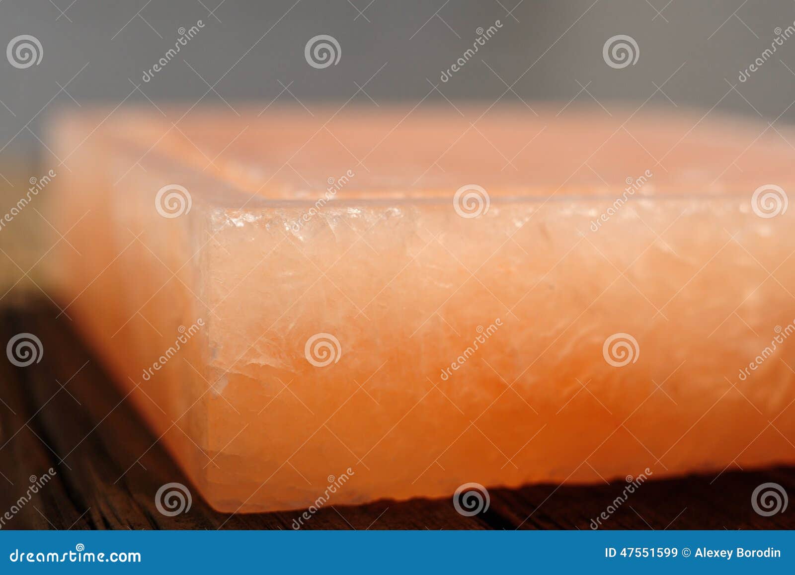 Himalayan pink salt block stock image. Image of wood - 47551599