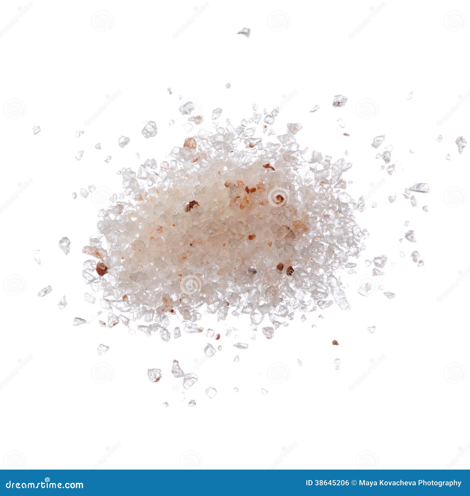 Himalayan Pink Salt Pile Isolated on White Stock Photo - Image of shot ...