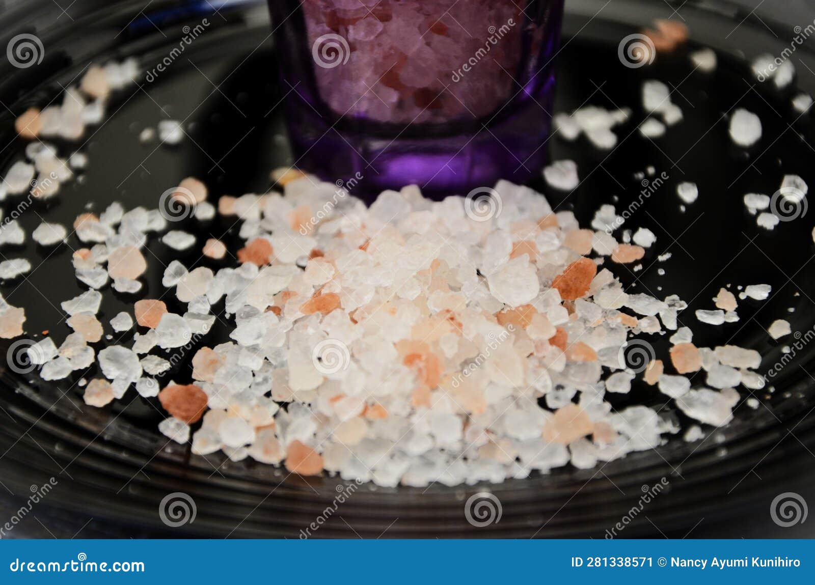 Himalayan Pink Salt Under the Plate Stock Image - Image of heap ...