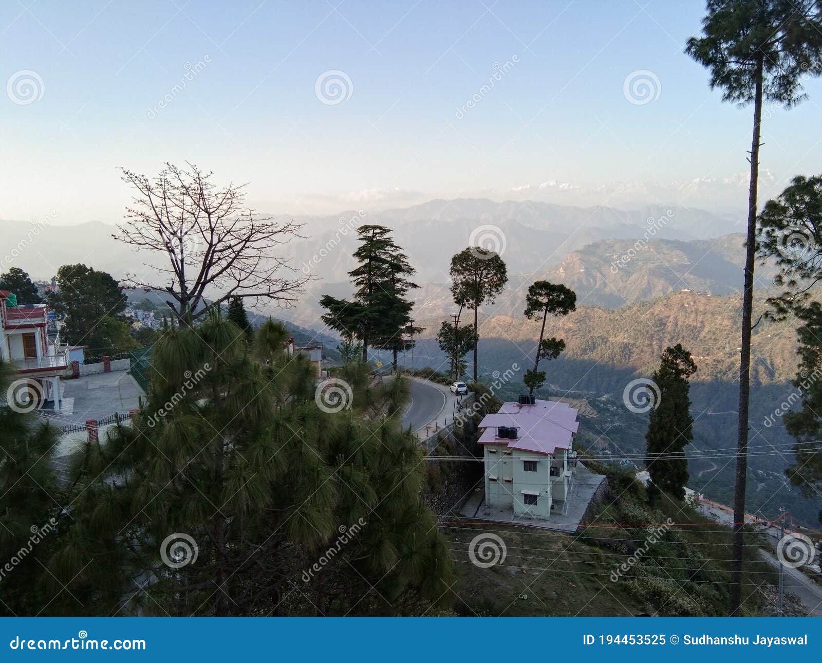Himalayan Ranges Seen From Pauri Town In Uttarakhand(India) Royalty ...