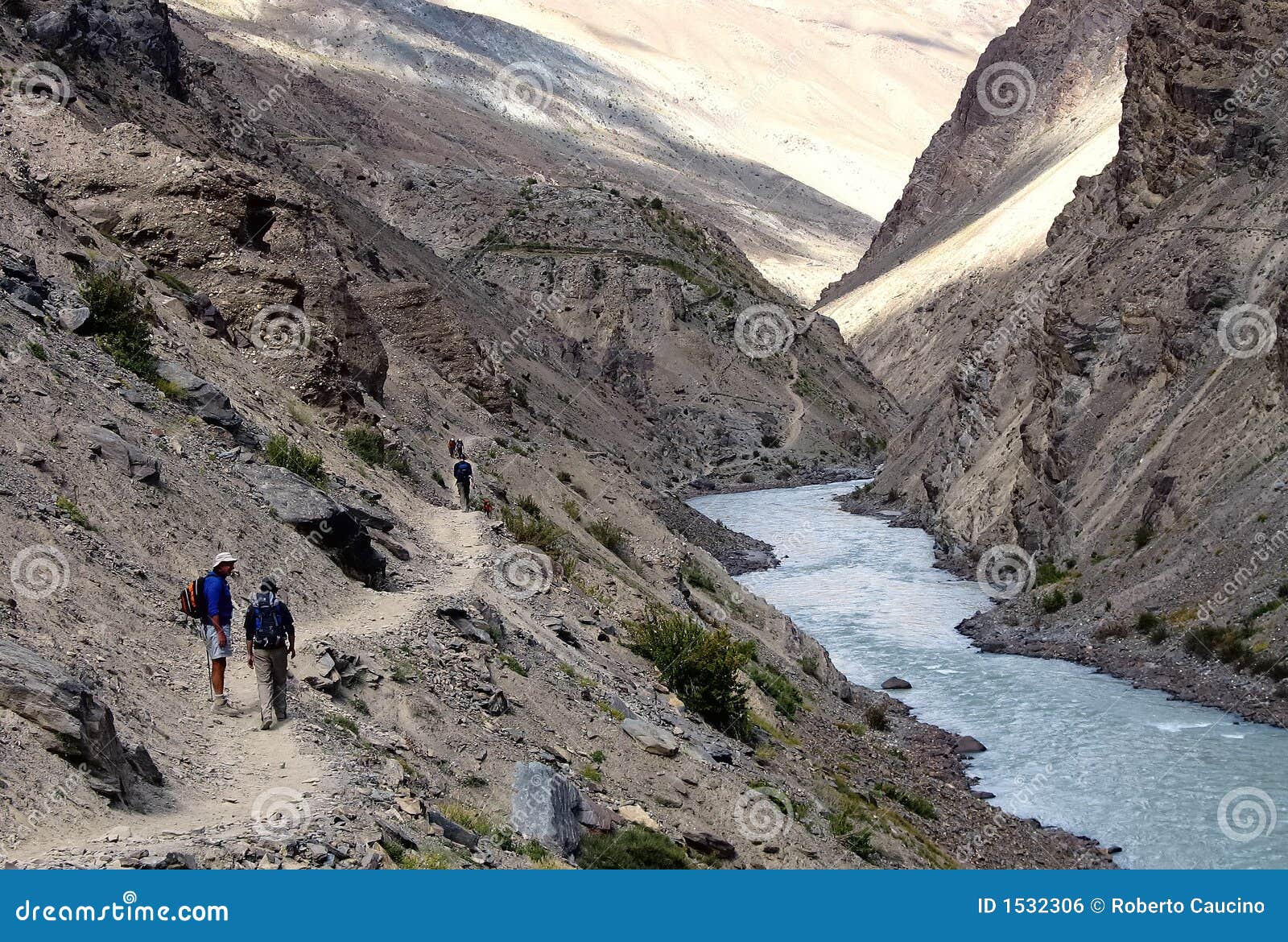 Himalayan river stock photo. Image of rocks, walker, adventure - 1532306