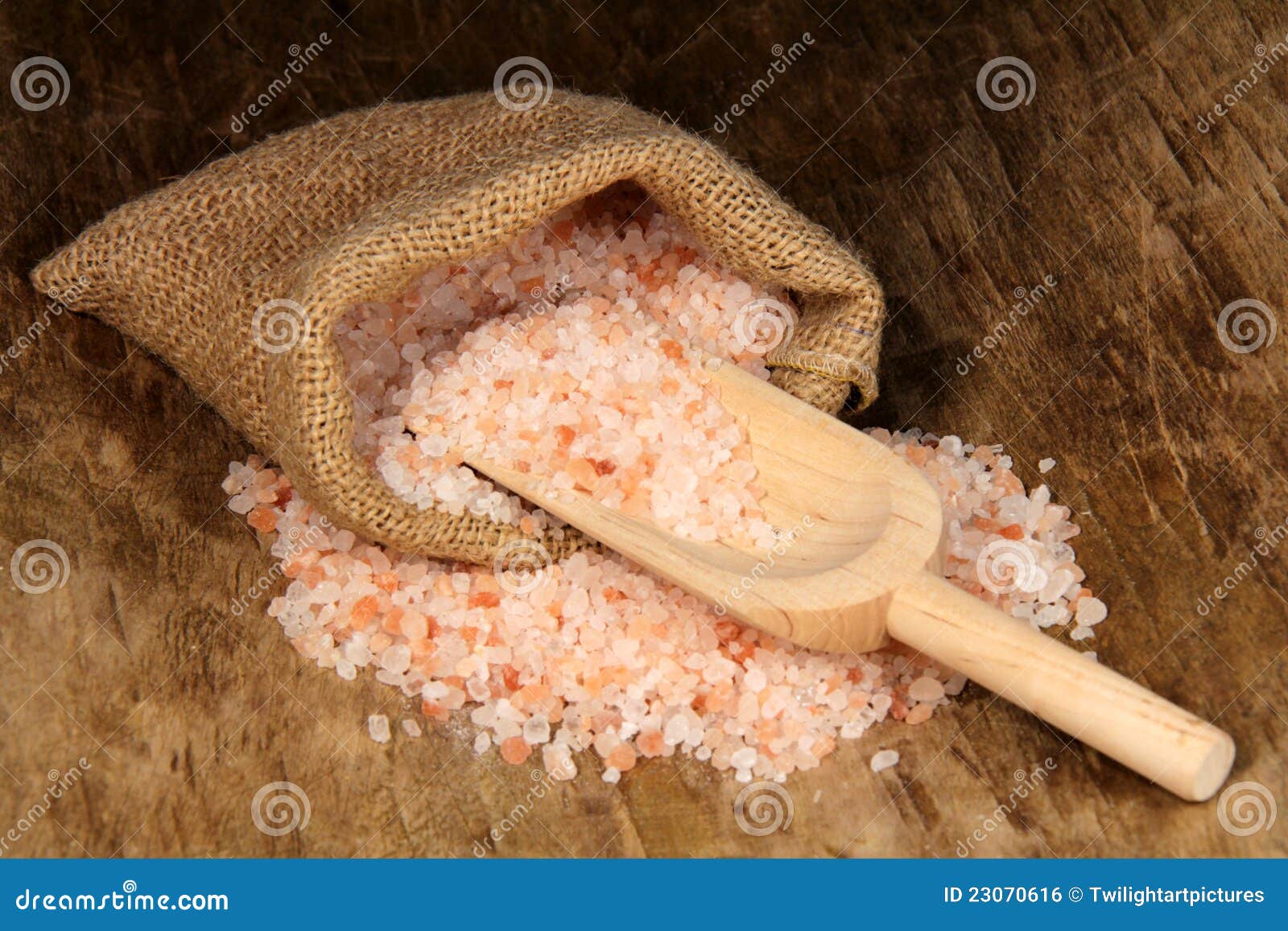 Himalayan salt in bag stock photo. Image of silver, fabric - 23070616