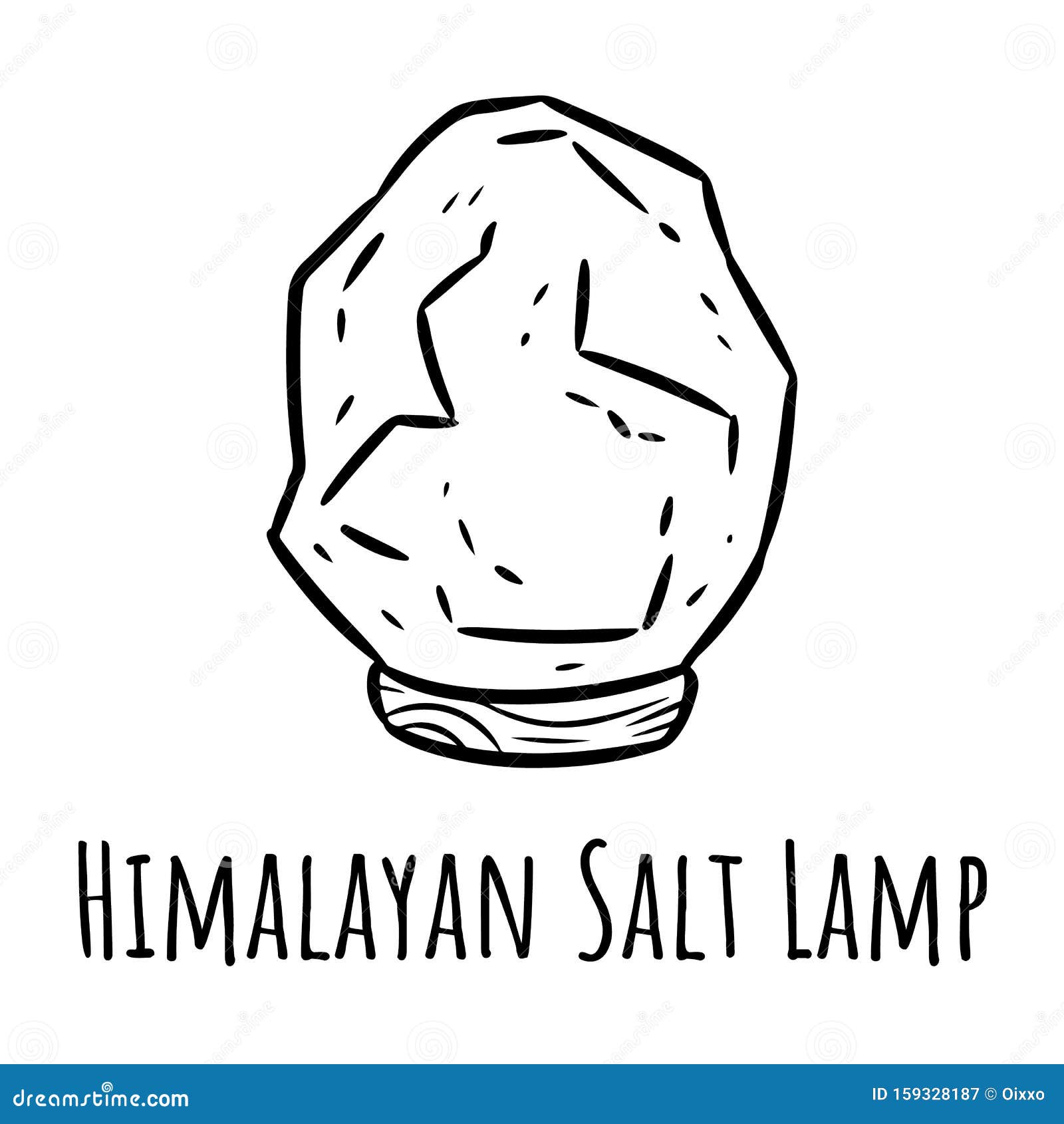 Himalayan Salt Lamp. Linear Modern Indigenous Monogram with Salt ...