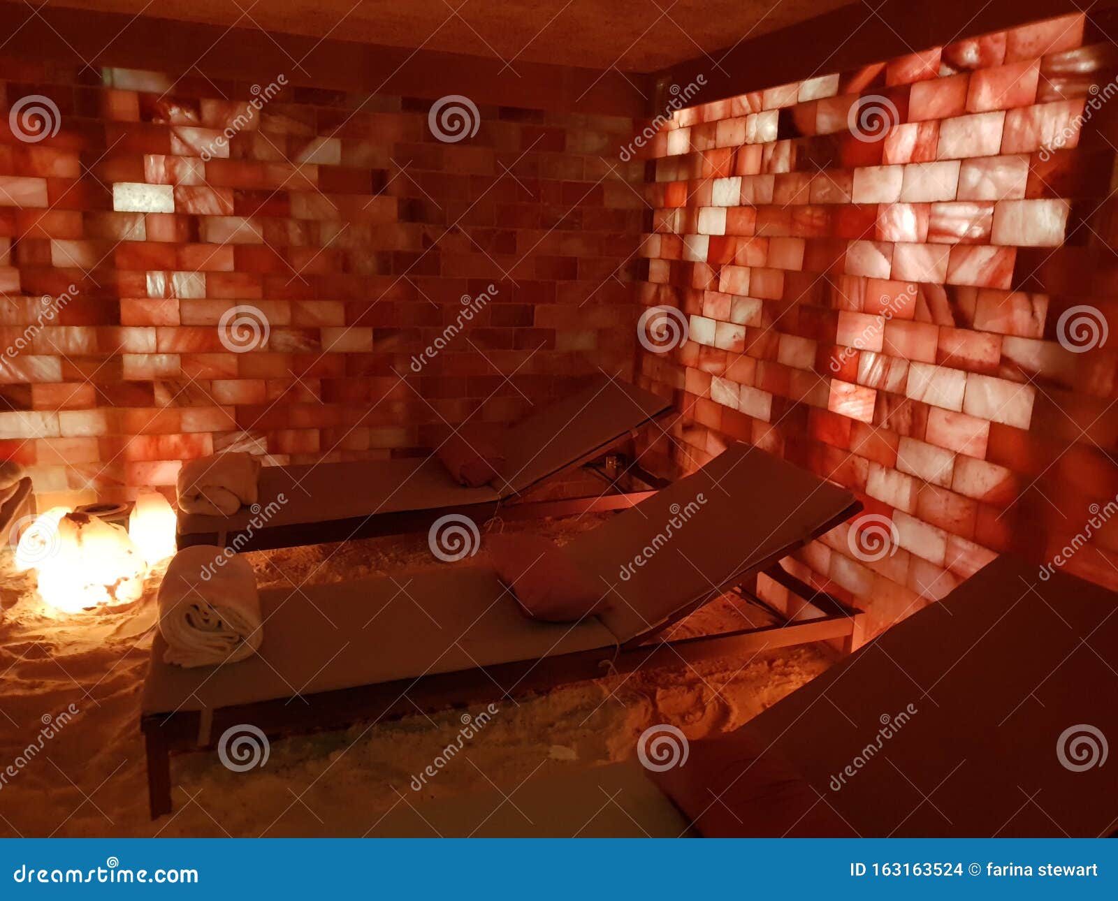Salt Room At The Spa Hotel. Interior Of The Salt Therapy Sauna ...