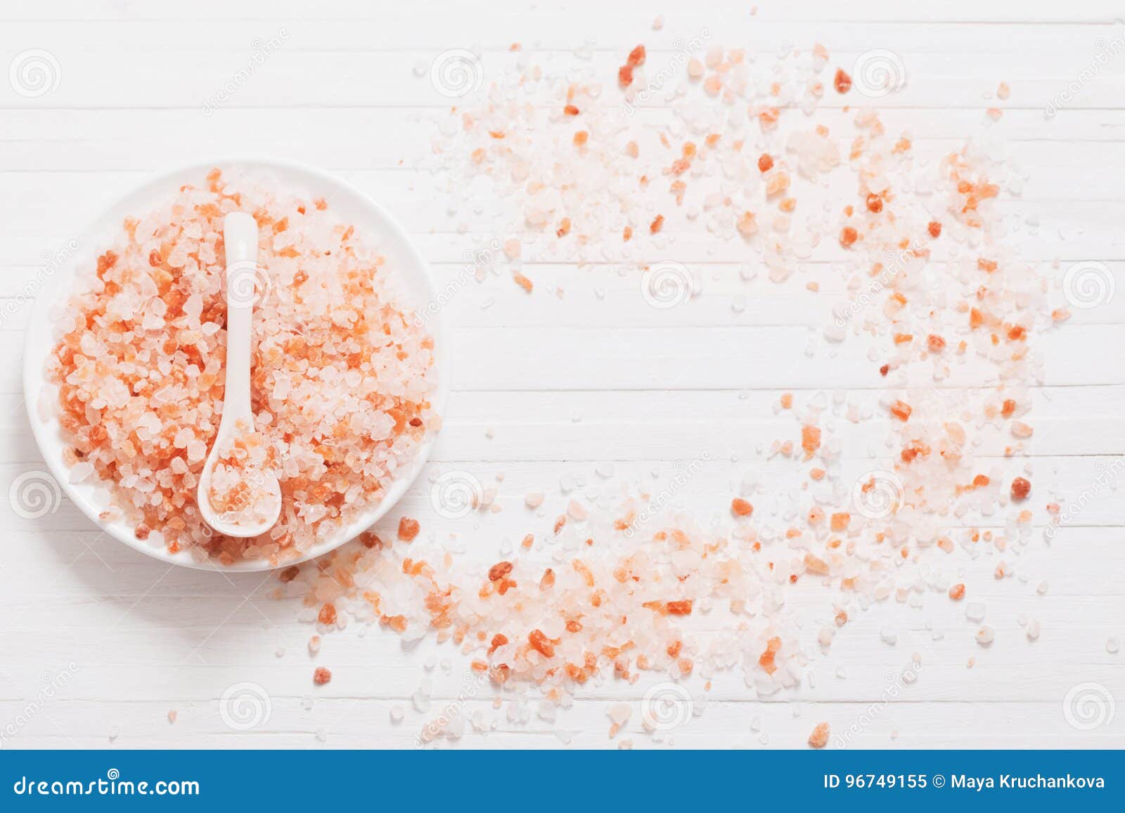 Himalayan Salt on White Background Stock Image - Image of salt, healthy ...