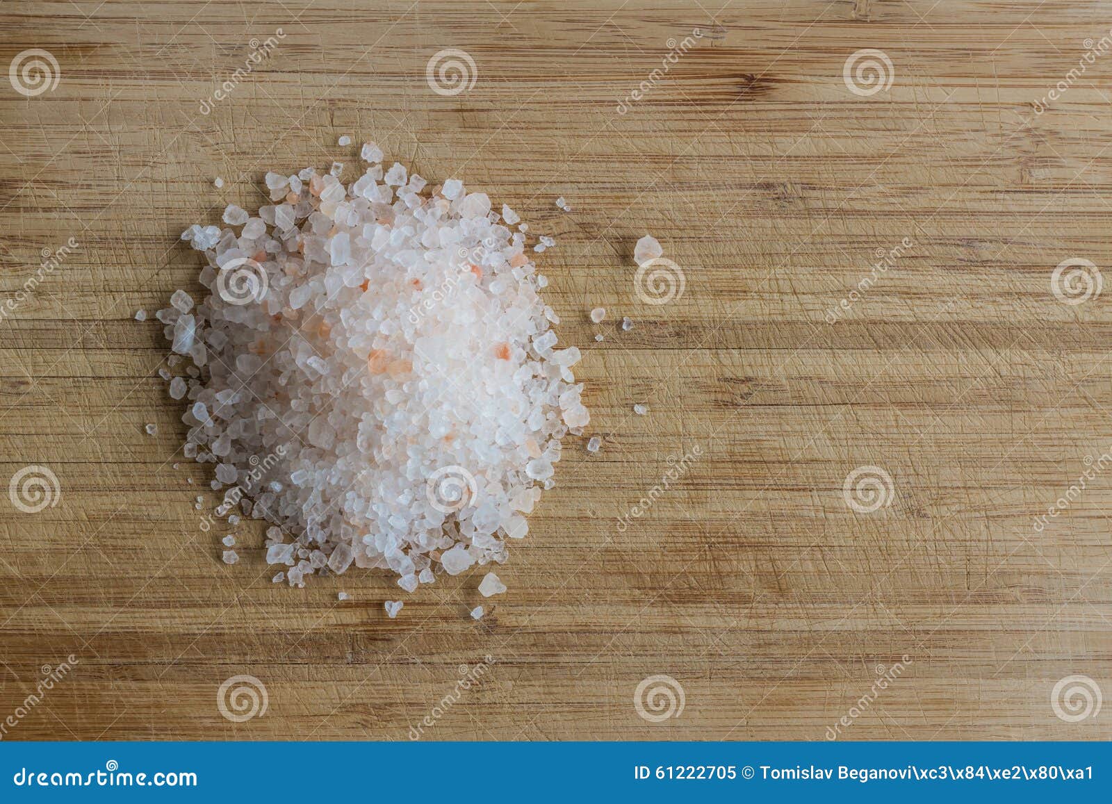 Himalayan Salt on a Wooden Cutting Board Stock Image - Image of closeup ...